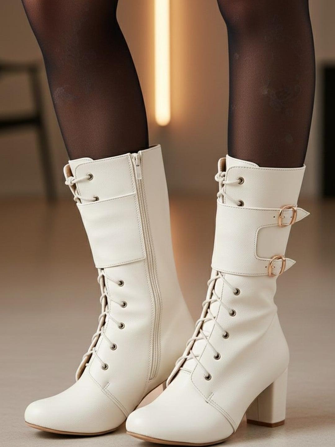 Buy The Roadster Lifestyle Co Women Round Toe Zip Boots - Boots for ...