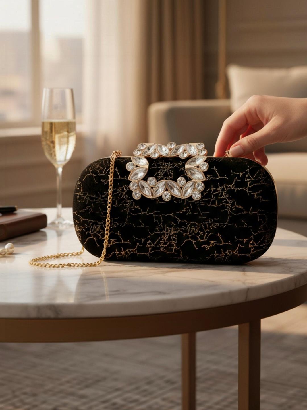 Buy FOR THE BEAUTIFUL YOU Embellished Box Clutch - Clutches for Women ...