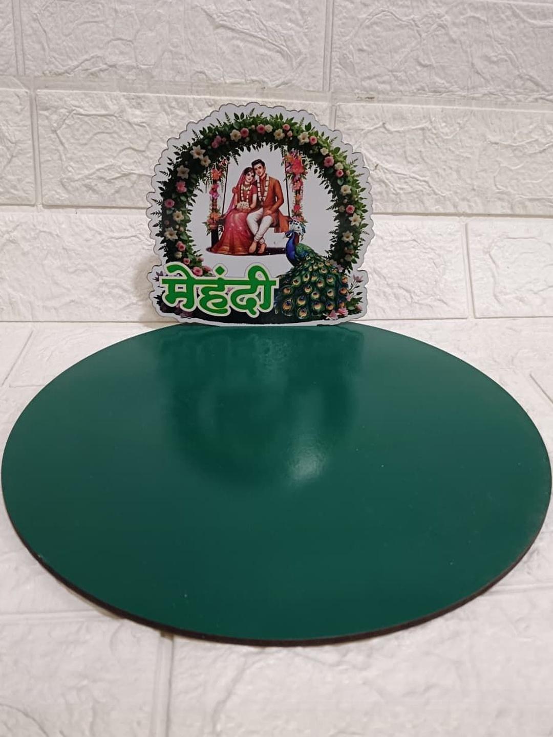 Buy Sellplus MDF Mehndi Plate Wedding Cutout - Festive Decor for Unisex ...