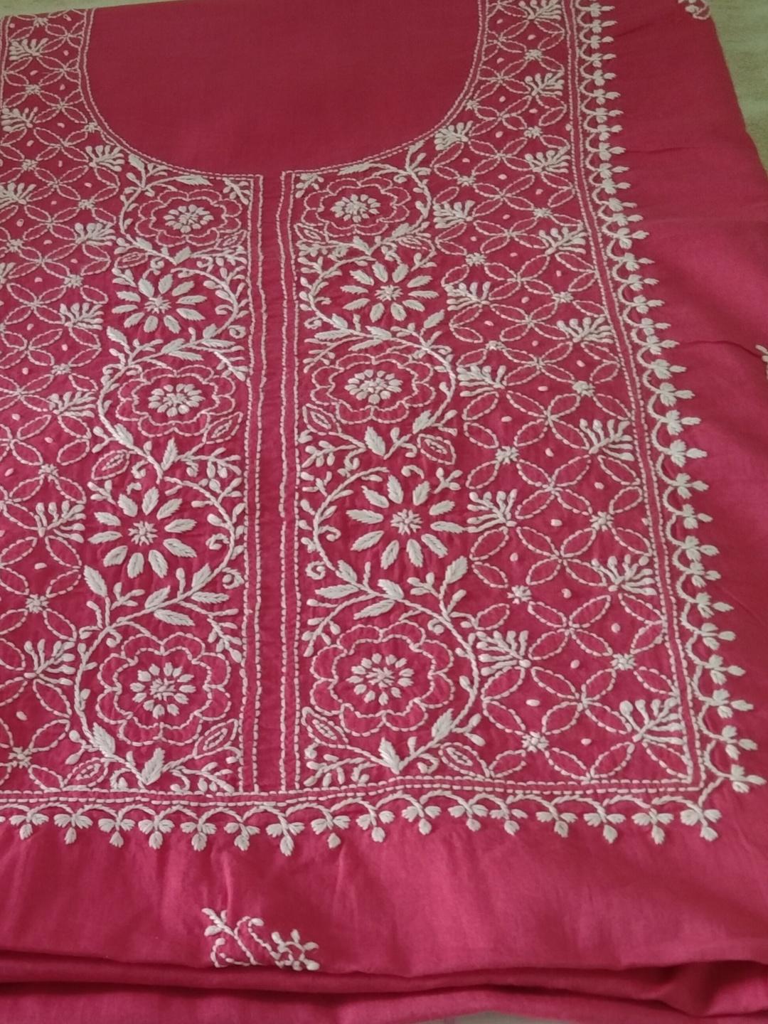 Buy WINK&WISH Embroidered Pure Cotton Unstitched Dress Material - Dress ...