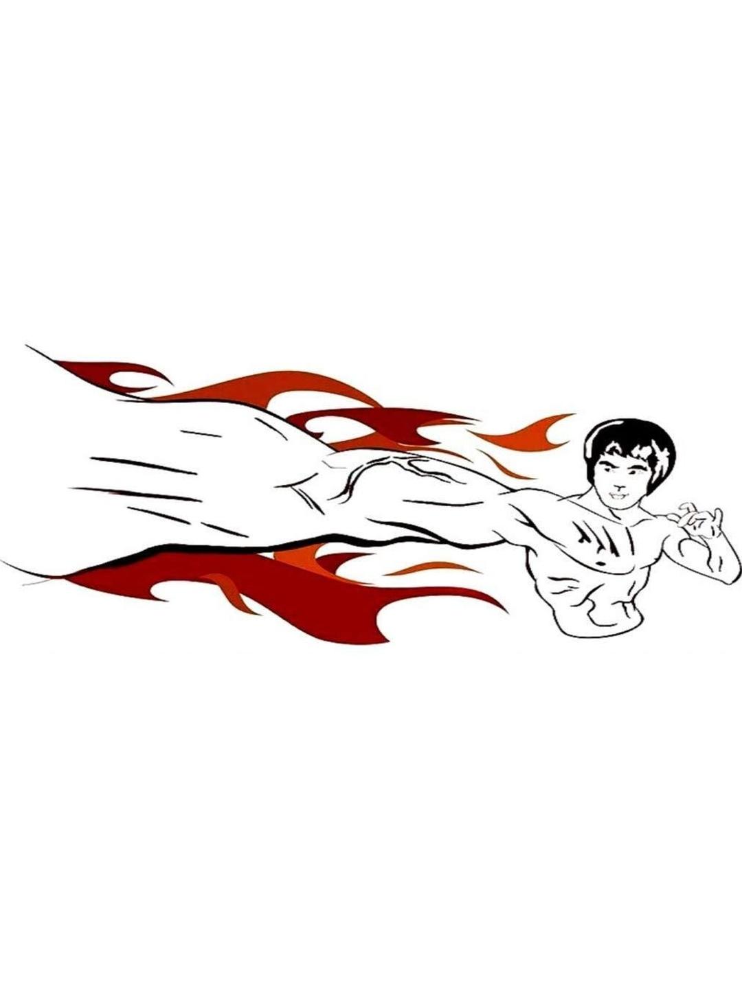 Buy ORDERSHOCK Bruce Lee Matte Finish Realistic Semi Temporary ...