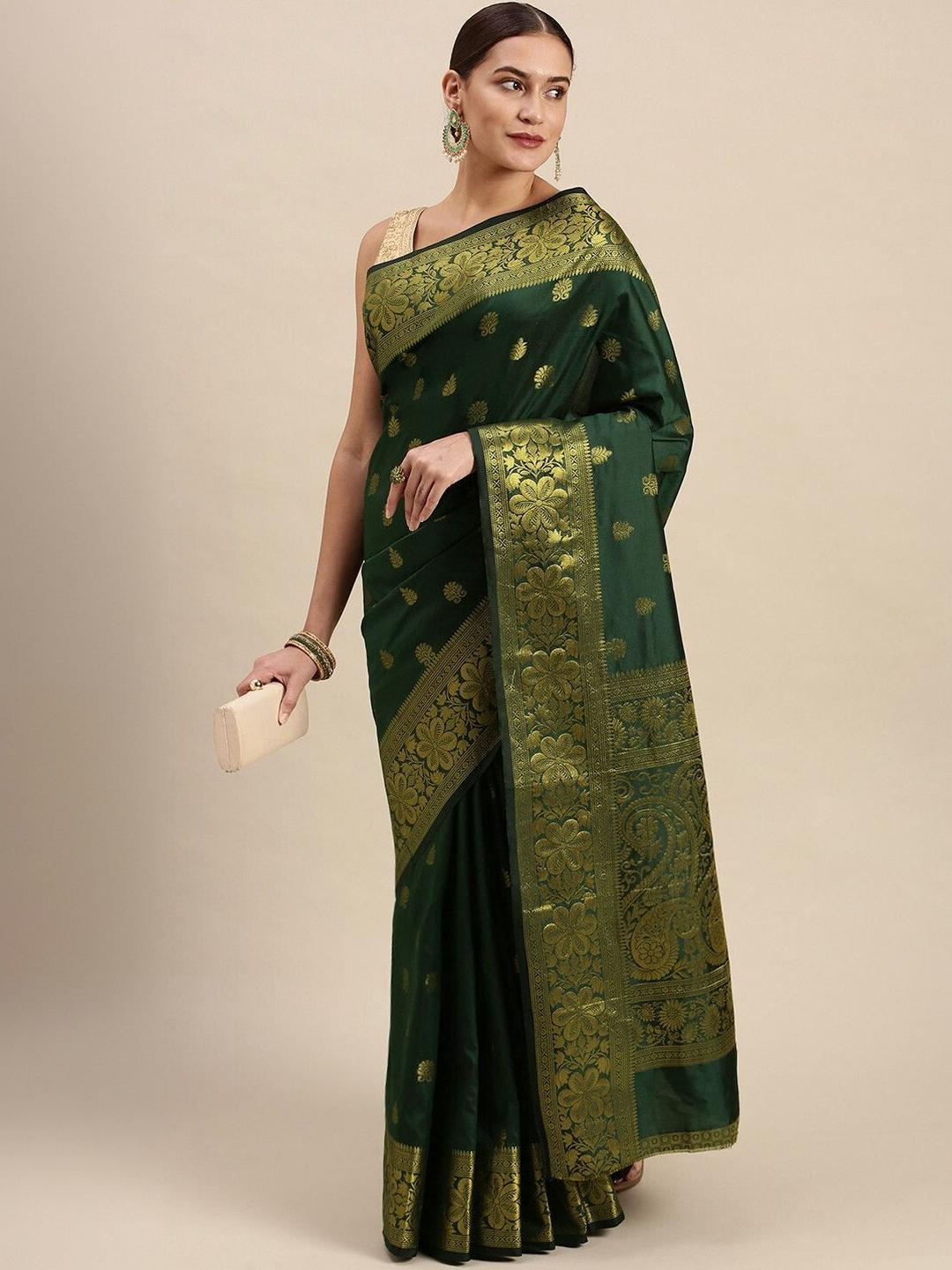 Buy JIADIA Woven Design Zari Silk Blend Saree - Sarees for Women ...