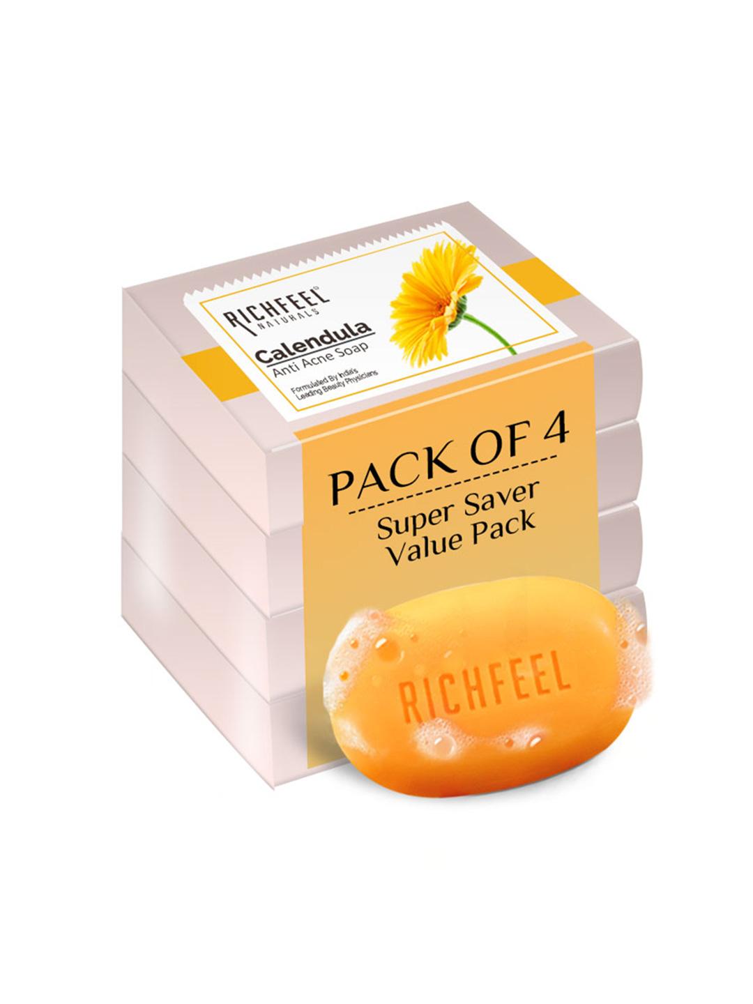 Buy Richfeel Pack Of 4 Calendula Acne Soap 75 Gms - Soap for Unisex ...