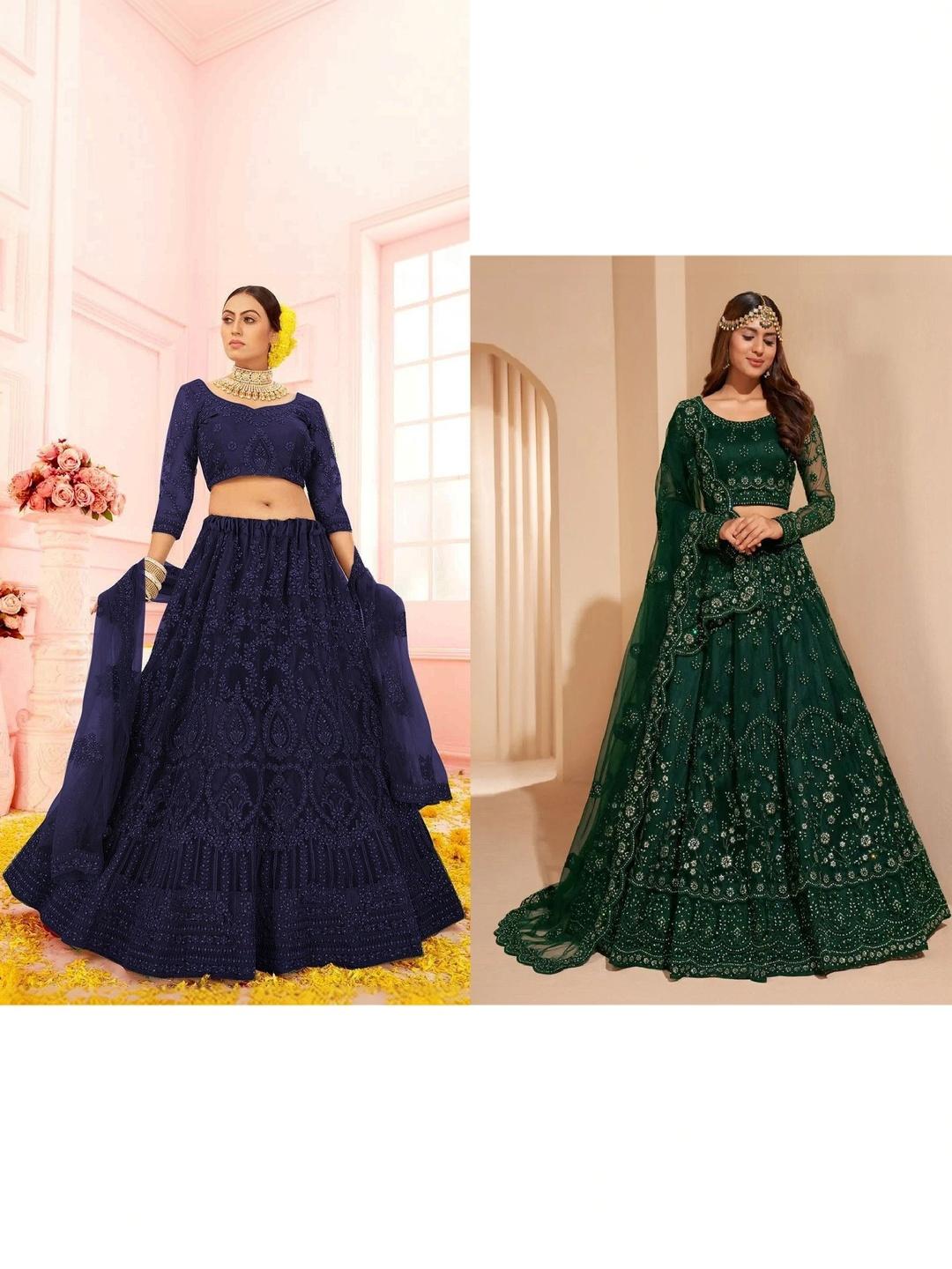 Buy REELOVE FACTORY Embellished Sequinned Semi Stitched Lehenga ...