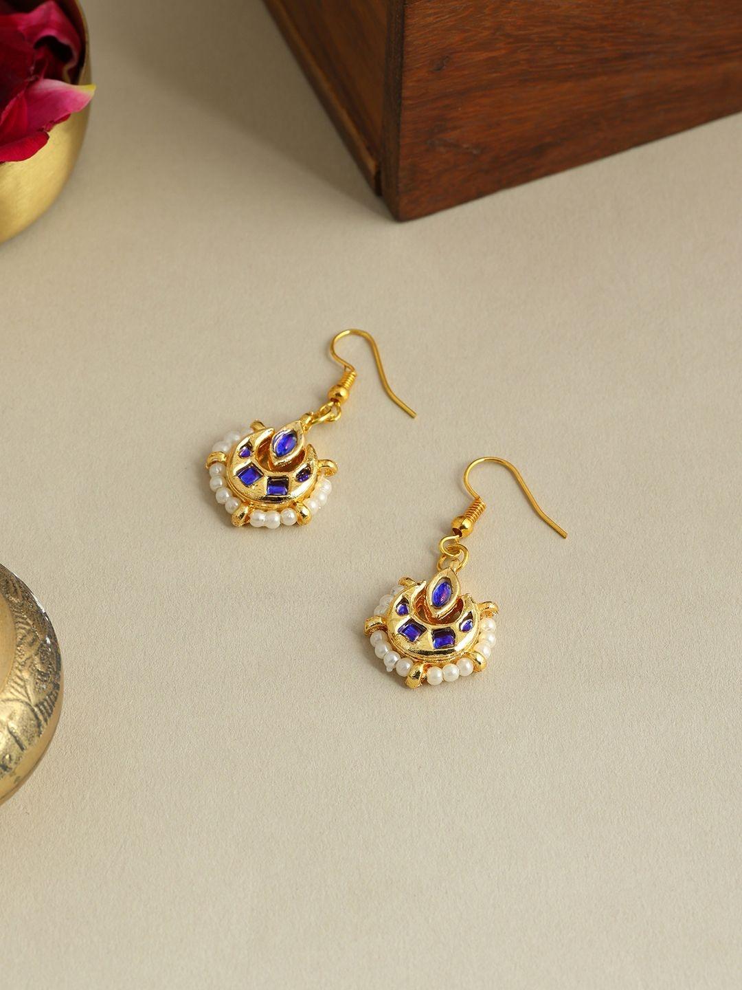 Buy Ruby Raang Crescent Shaped Drop Earrings - Earrings for Women ...