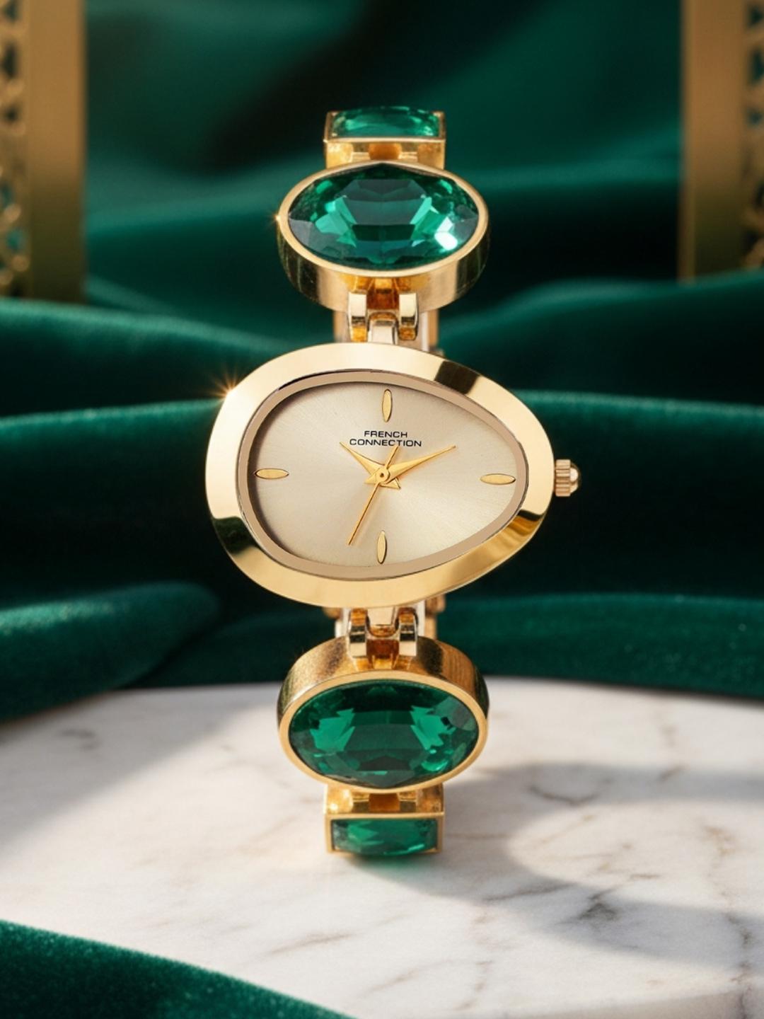 Buy French Connection Crysten Women Crystal Stone Strap Analog Watch ...