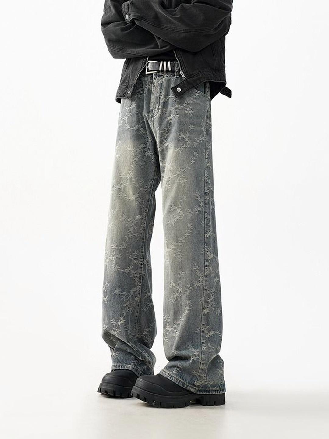 Buy Suo Men Straight Fit Mid Rise Highly Distressed Heavy Fade Jeans ...