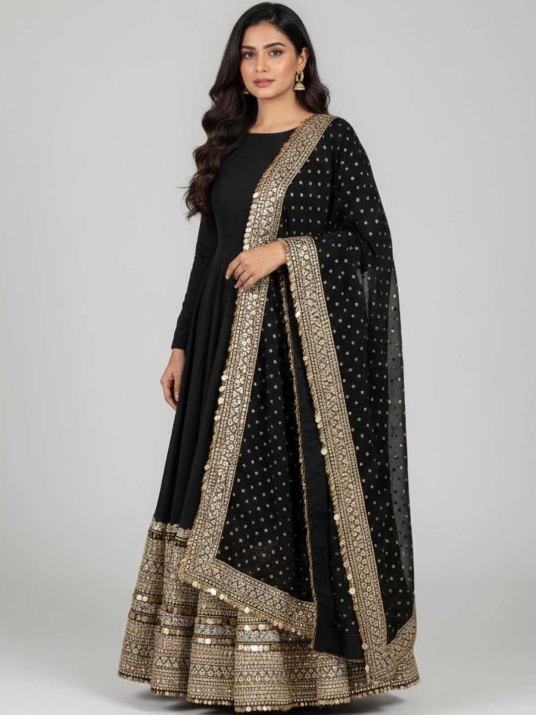 Buy APASRANI LABEL Women Ethnic Motifs Panelled Gotta Patti Kurta With ...