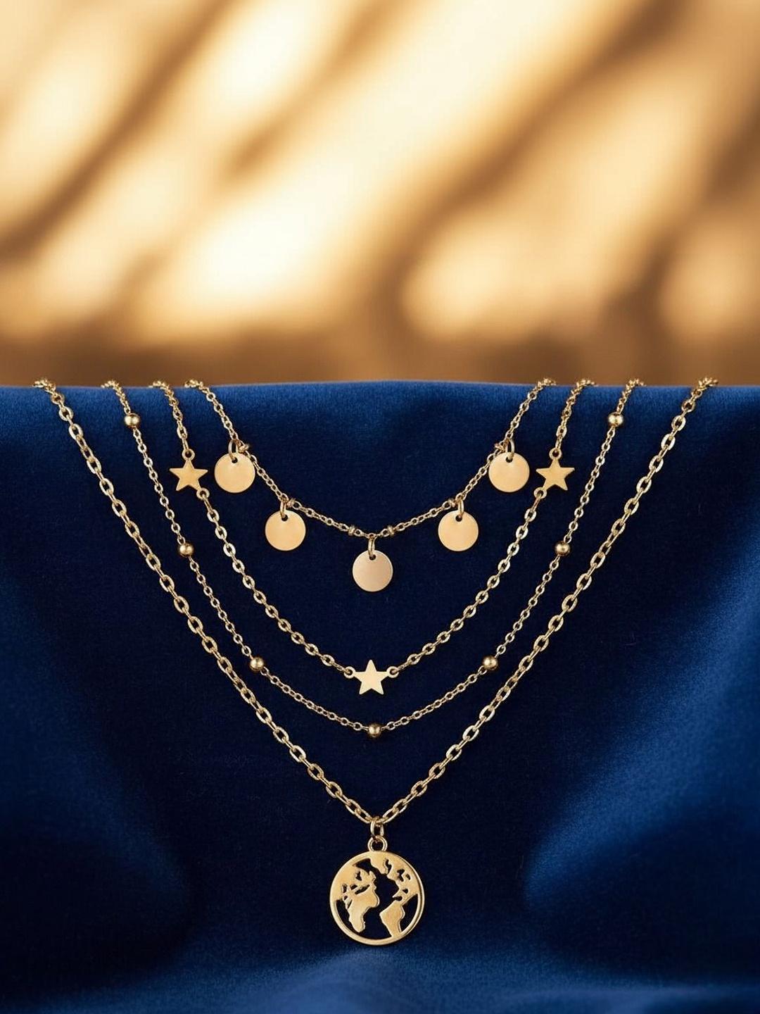 Buy DressBerry Gold Plated Layered Necklace - Necklace And Chains for ...