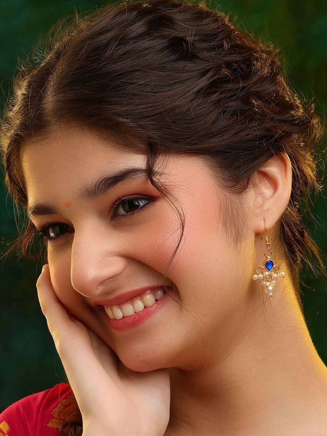 Buy Ruby Raang Teardrop Shaped Drop Earrings - Earrings for Girls ...