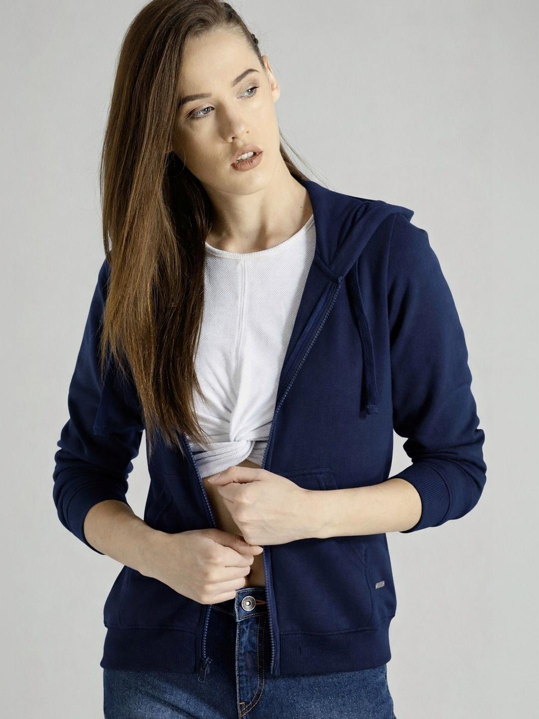 Buy The Roadster Lifestyle Co Hooded Front Open Sweatshirts ...