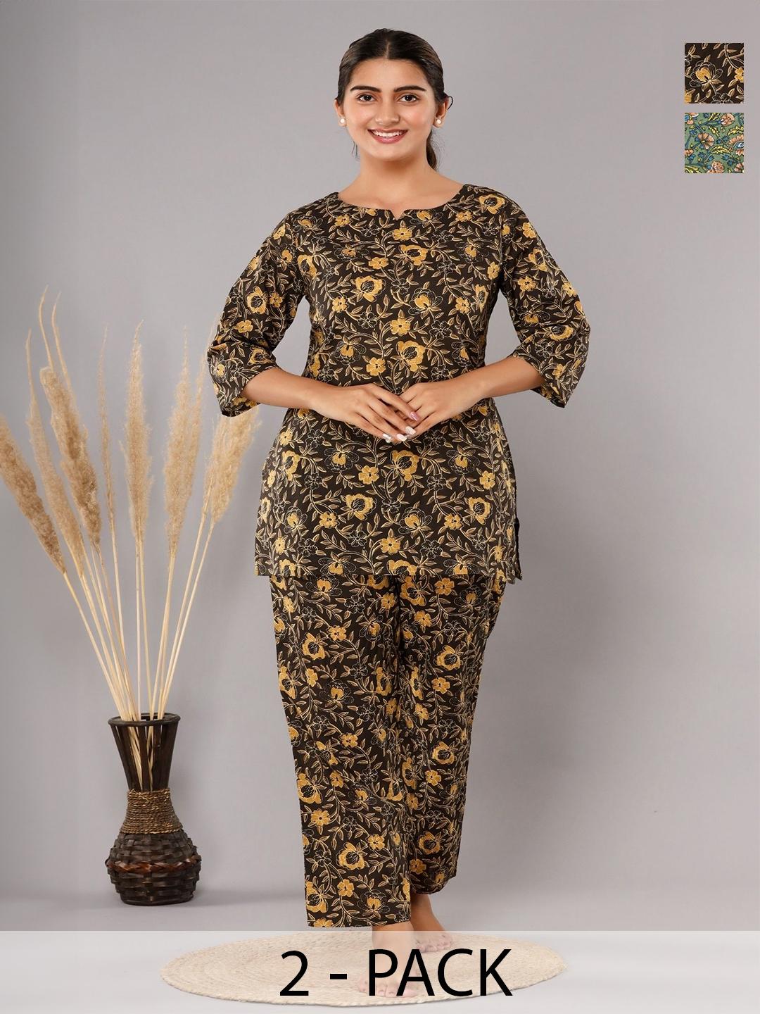 Buy NUNCHII Women Printed Night Suit - Night Suits for Women 38823451 ...