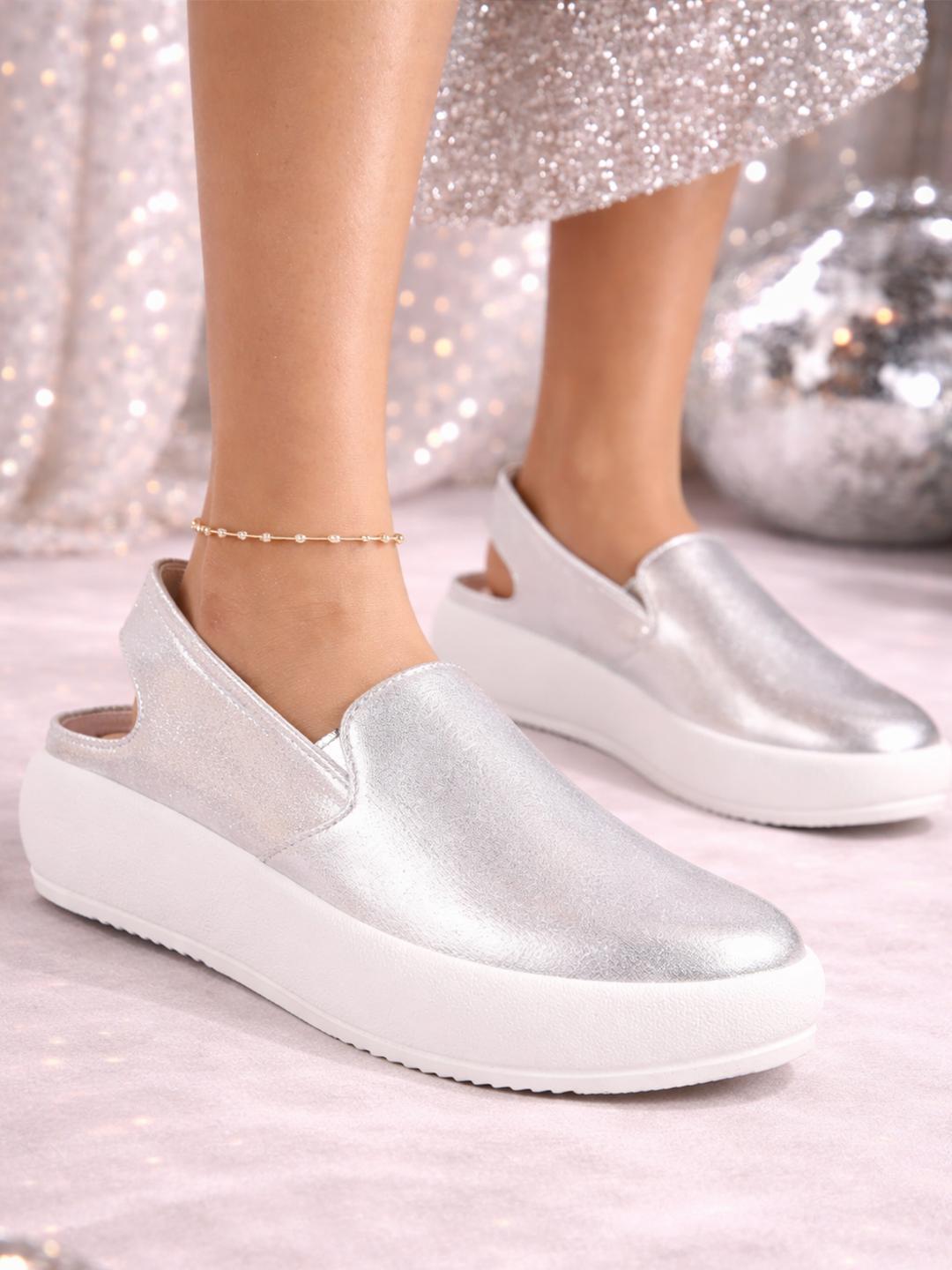 Buy FAUSTO Women Height Enhancer Platform Heel Slip On Shoes - Casual ...