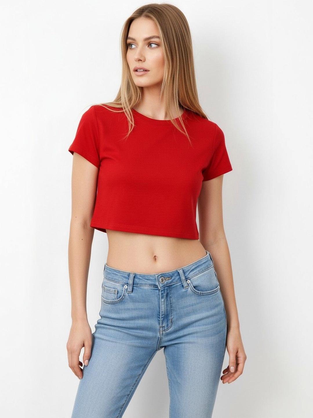Buy RuledBySun Cotton Crop Top - Tops for Women 39481340 | Myntra