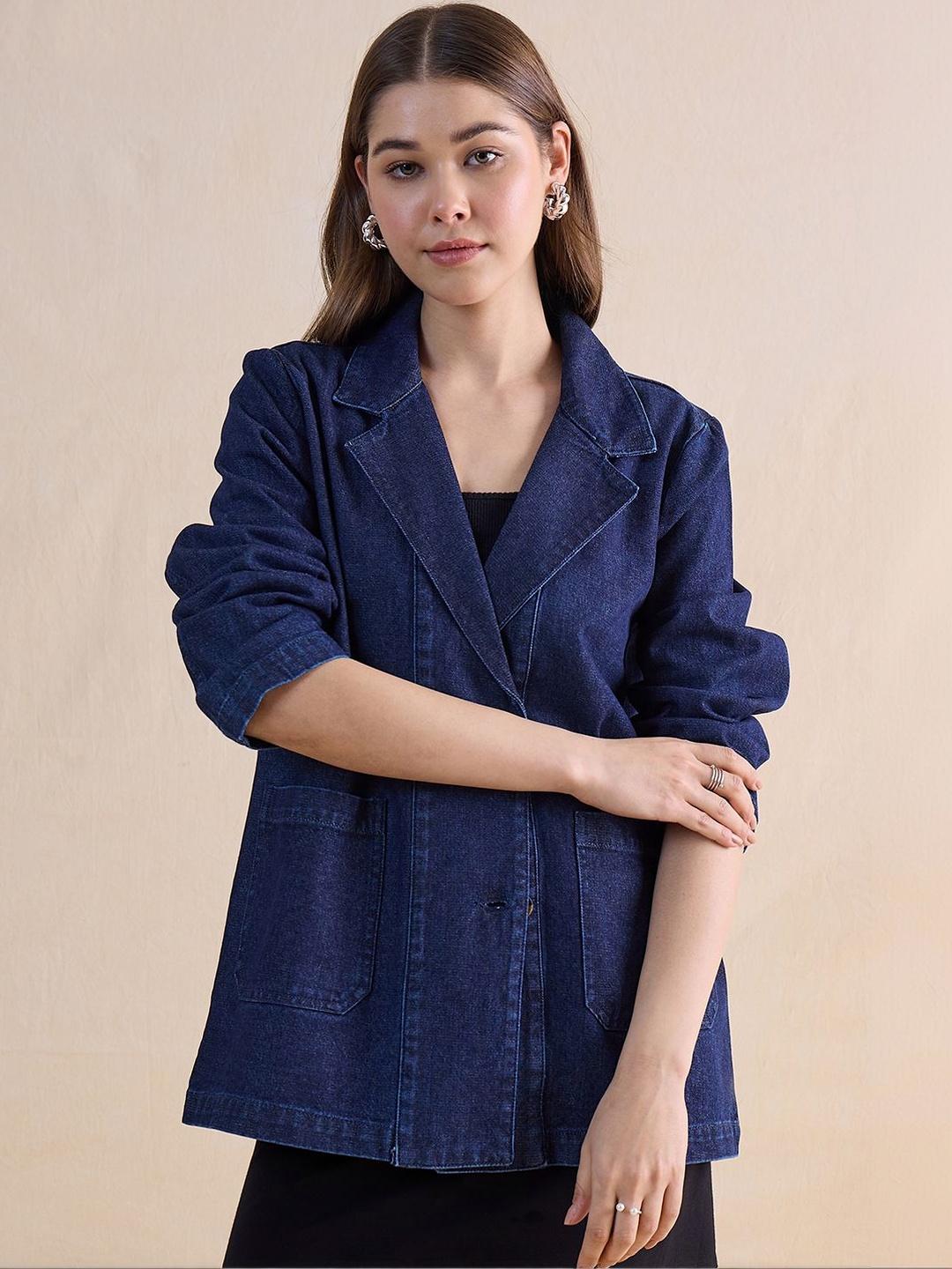 Buy FEMMELLA Notched Lapel Single Breasted Blazer - Blazers for Women ...