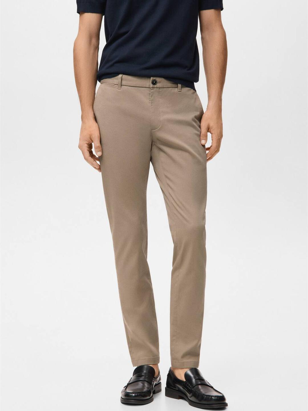 Buy MANGO MAN Slim Fit Chinos - Trousers for Men 38657638 | Myntra