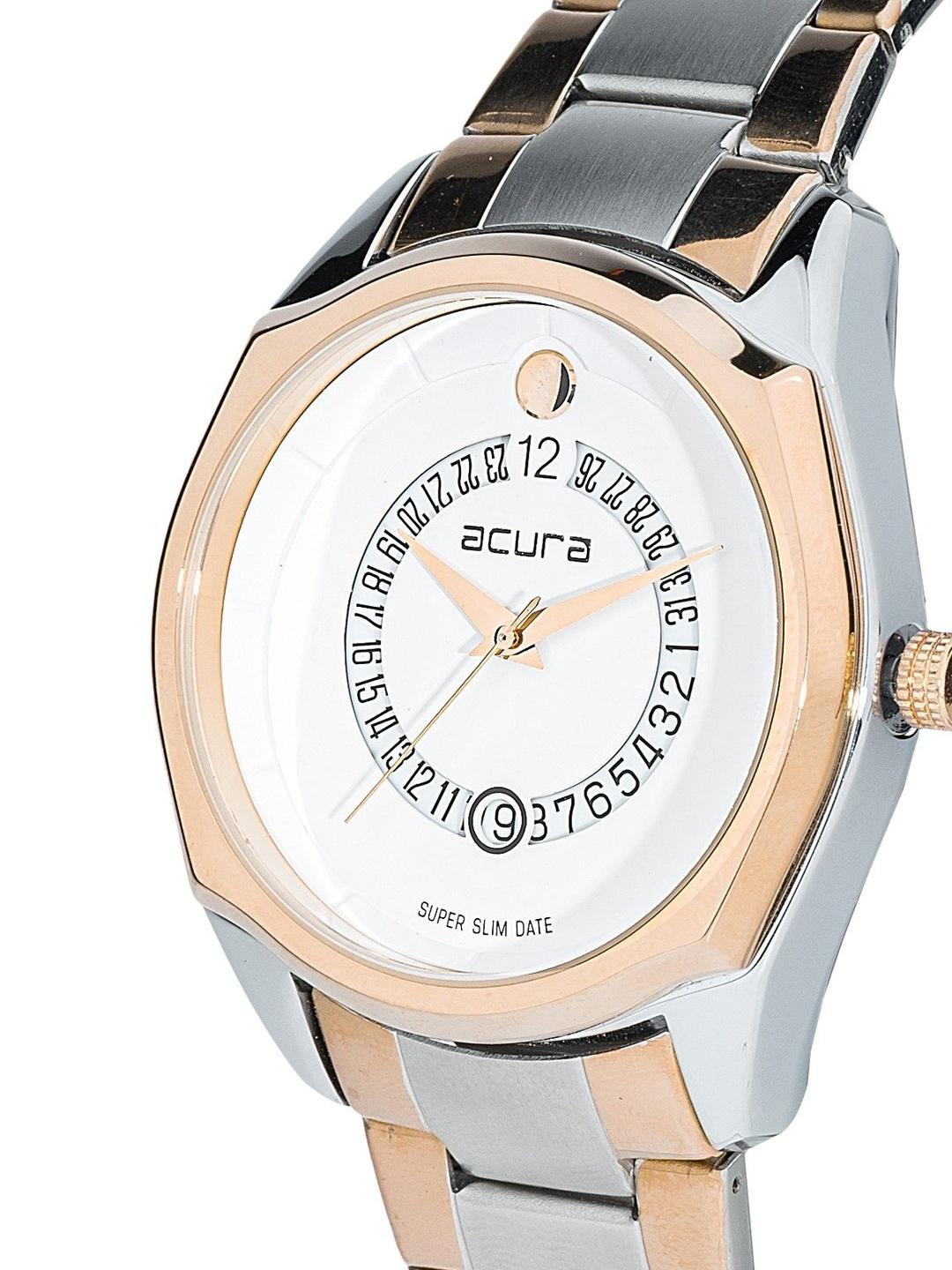 Buy Acura Men Dial & Stainless Steel Analogue Date Aperture Watch AC ...