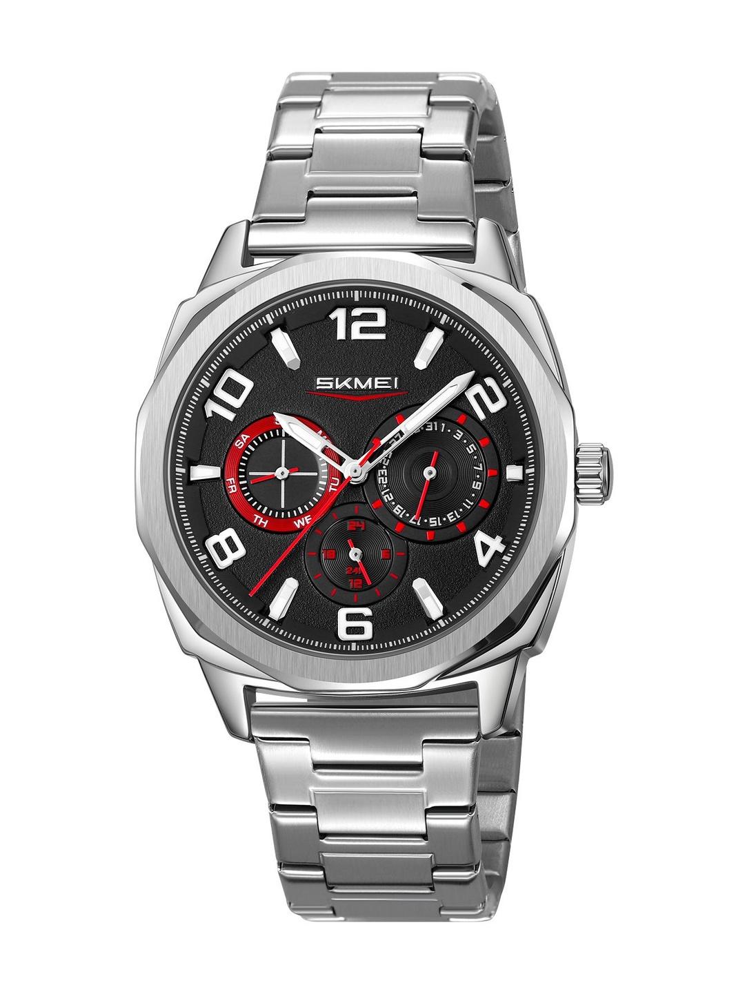 Buy Skmei Men Dial & Stainless Steel Analogue Multiple Time Zone Watch ...