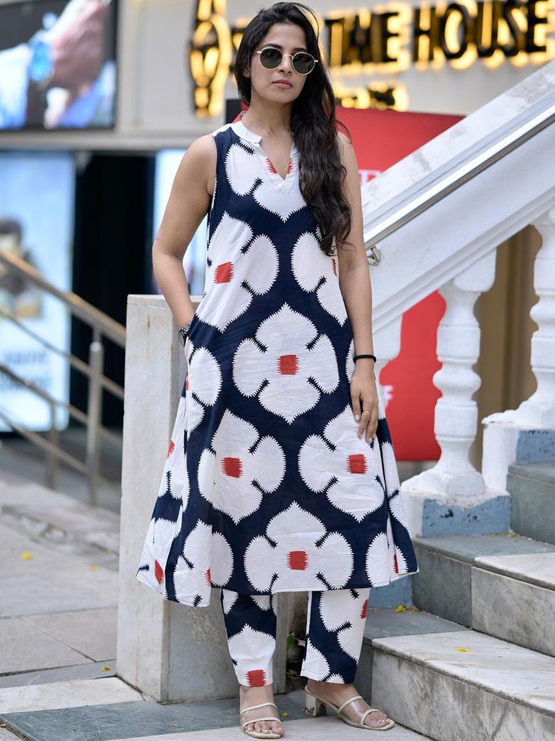 Buy Vastara The Label Women Printed Regular Kurta With Trousers - Kurta ...