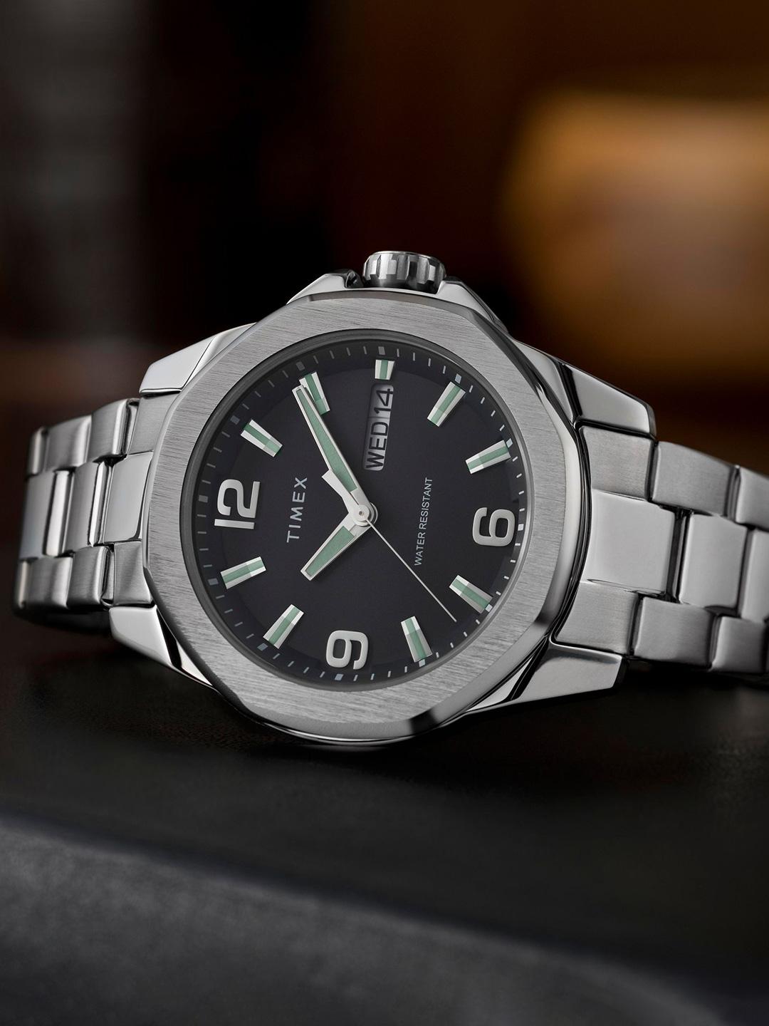 Buy Timex Men Brass Dial & Stainless Steel Bracelet Style Straps ...