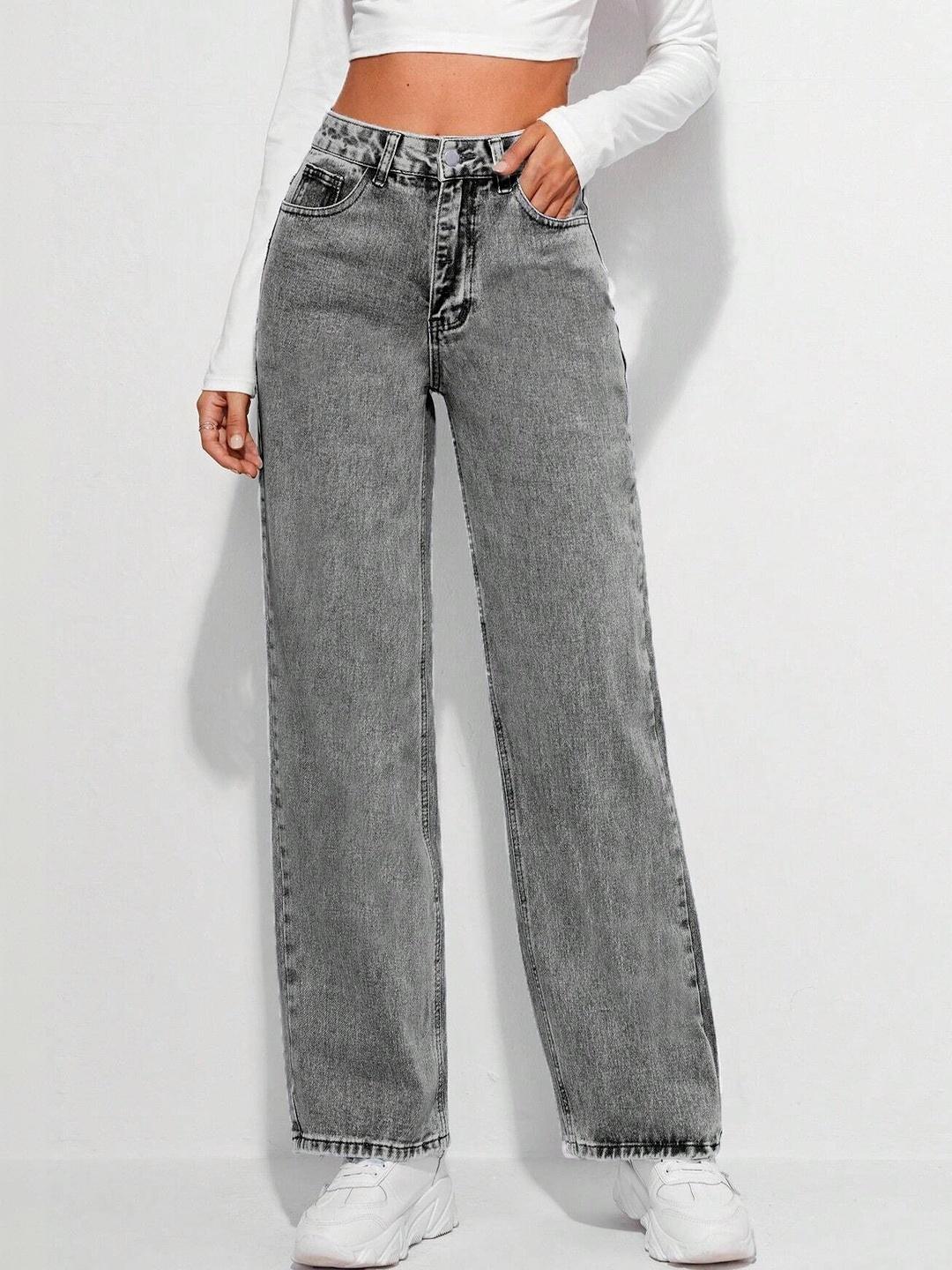 Buy DENIMLOOK Women Flared High Rise Light Fade Stretchable Jeans ...