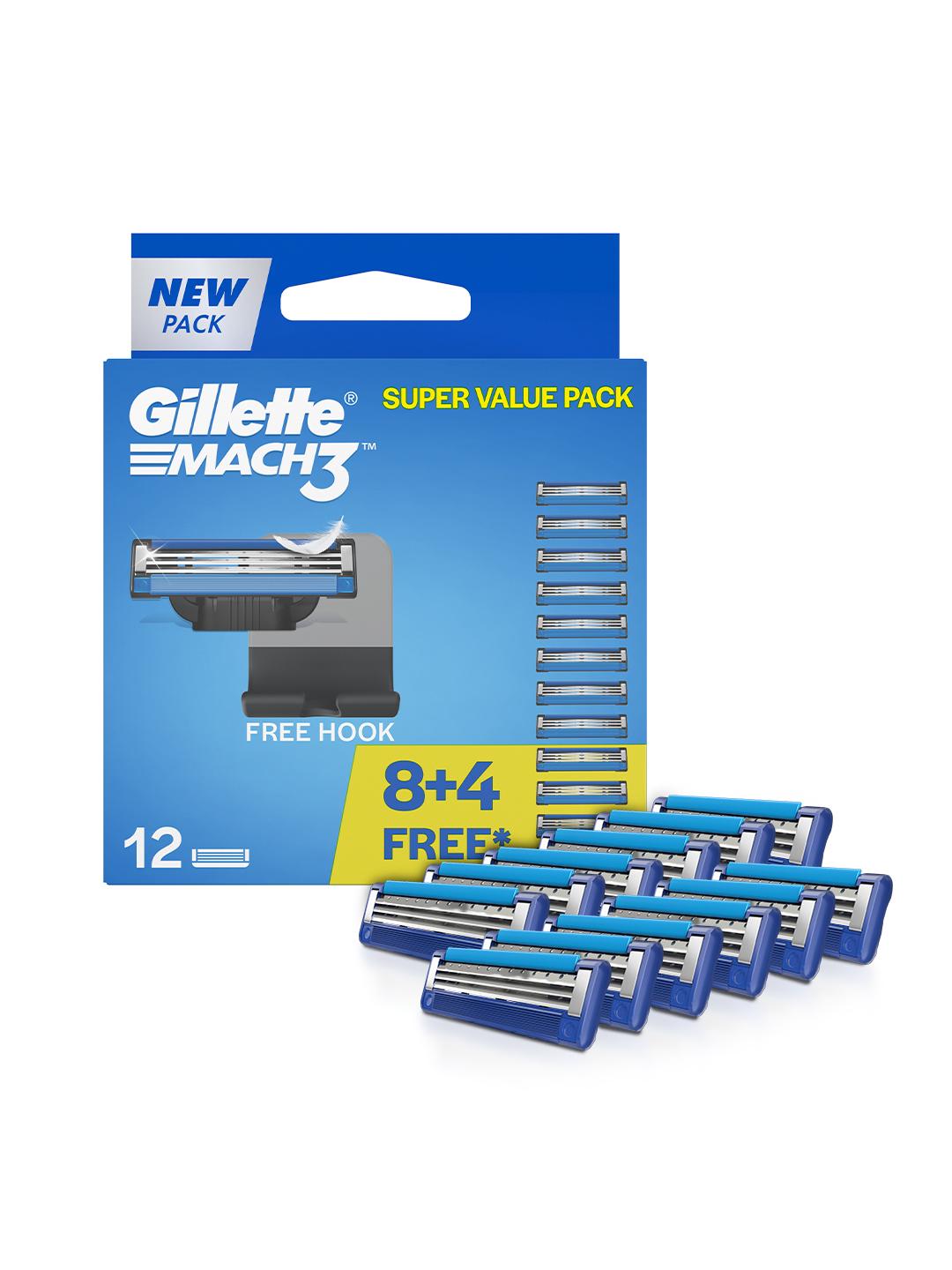 Buy Gillette Men Mach3 Set Of 12 Shaving Blades - Razors And Cartridges ...