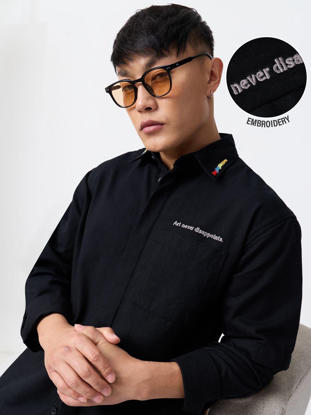 Buy The Souled Store Men Embroidered Casual Shirt - Shirts for Men ...