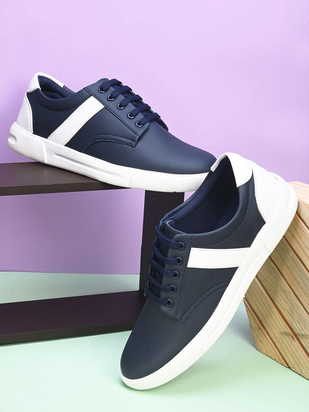 Buy Urban Ford Men Colourblocked PU Sneakers - Casual Shoes for Men ...