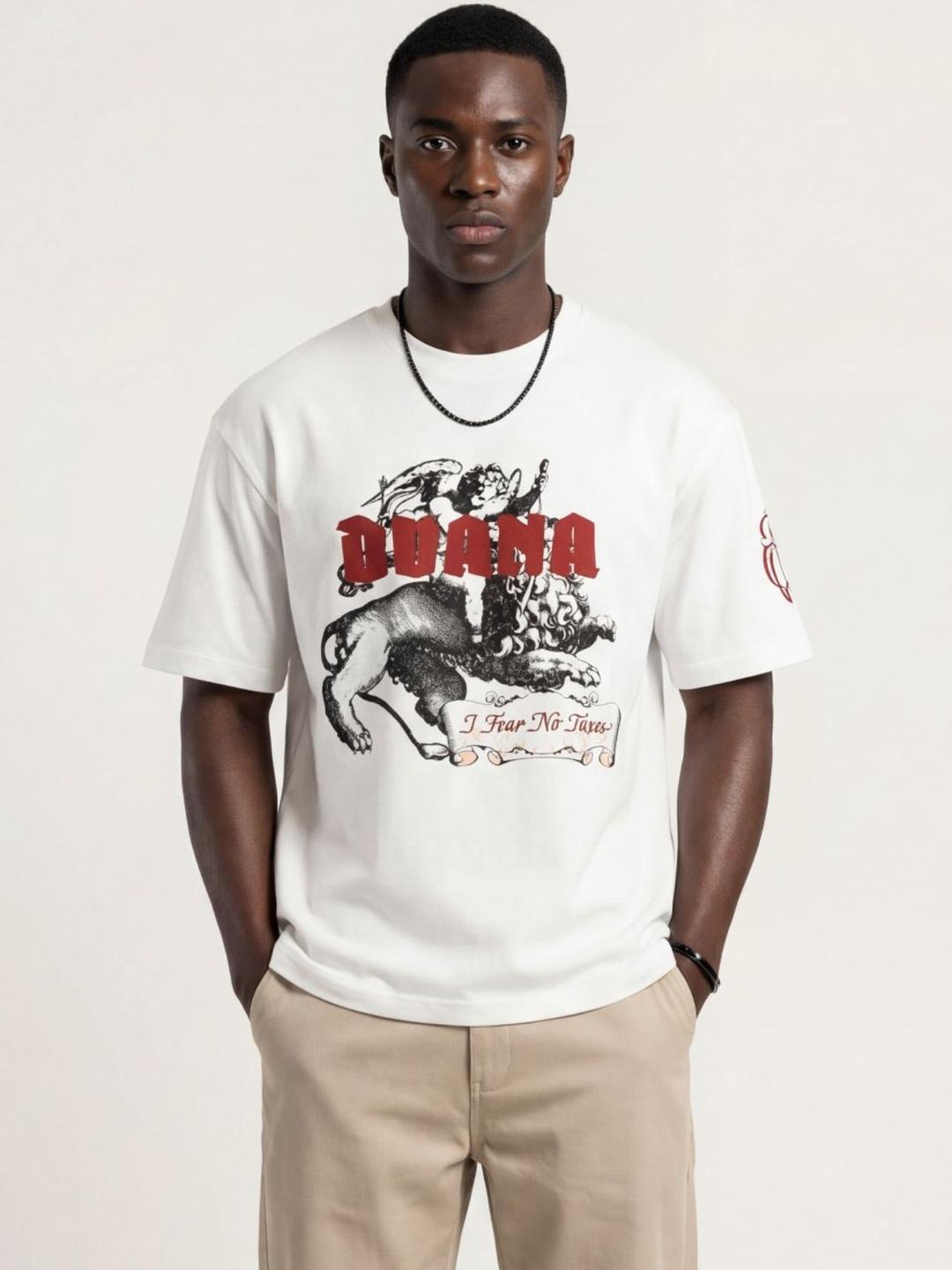 Buy Dvana Realm Men Graphic Printed Round Neck Cotton Oversized T Shirt ...