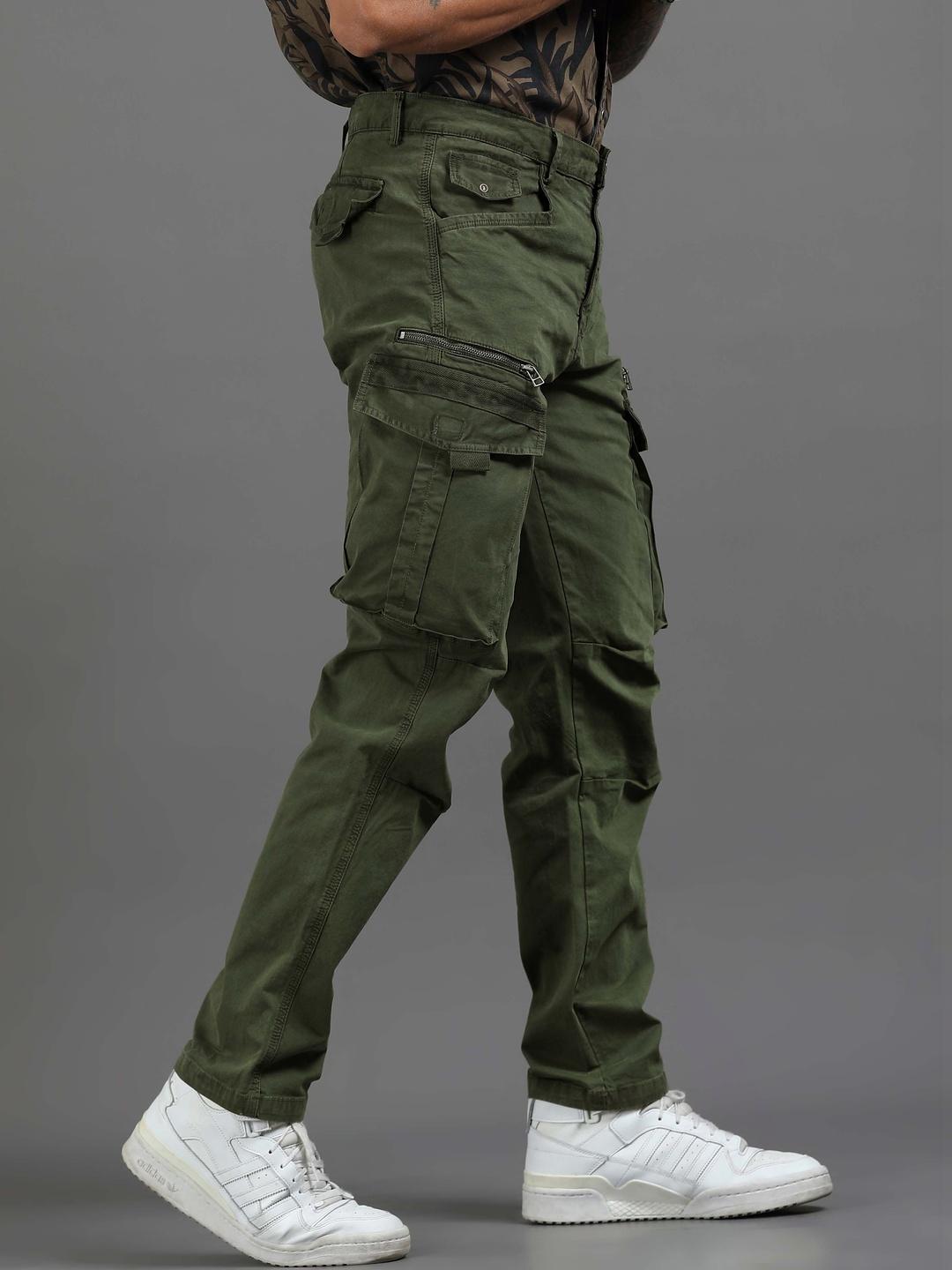 Buy Italian Colony Men Tailored Cargos Trousers - Trousers for Men ...