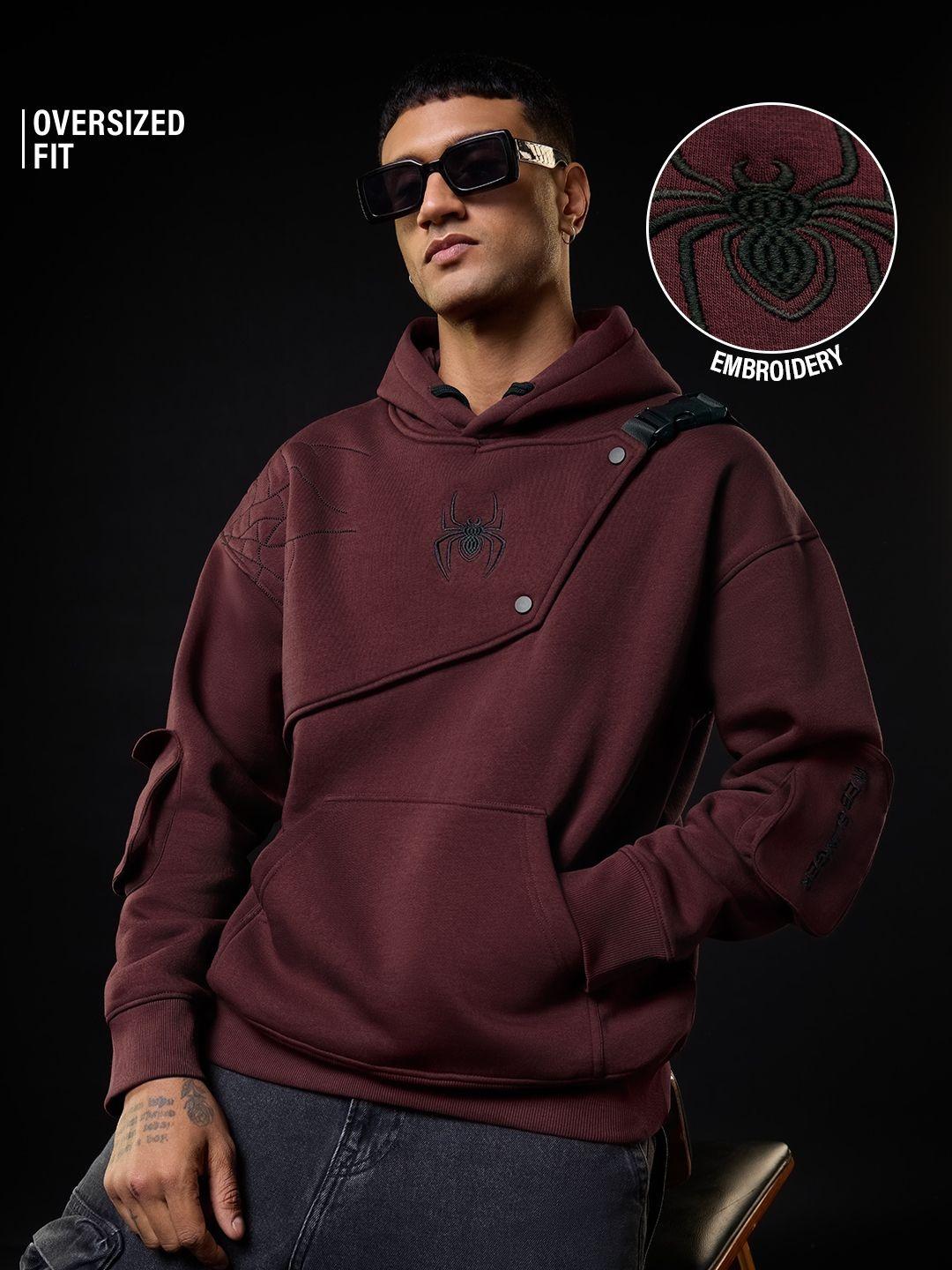 Buy The Souled Store Men Embroidered Hooded Sweatshirt - Sweatshirts ...