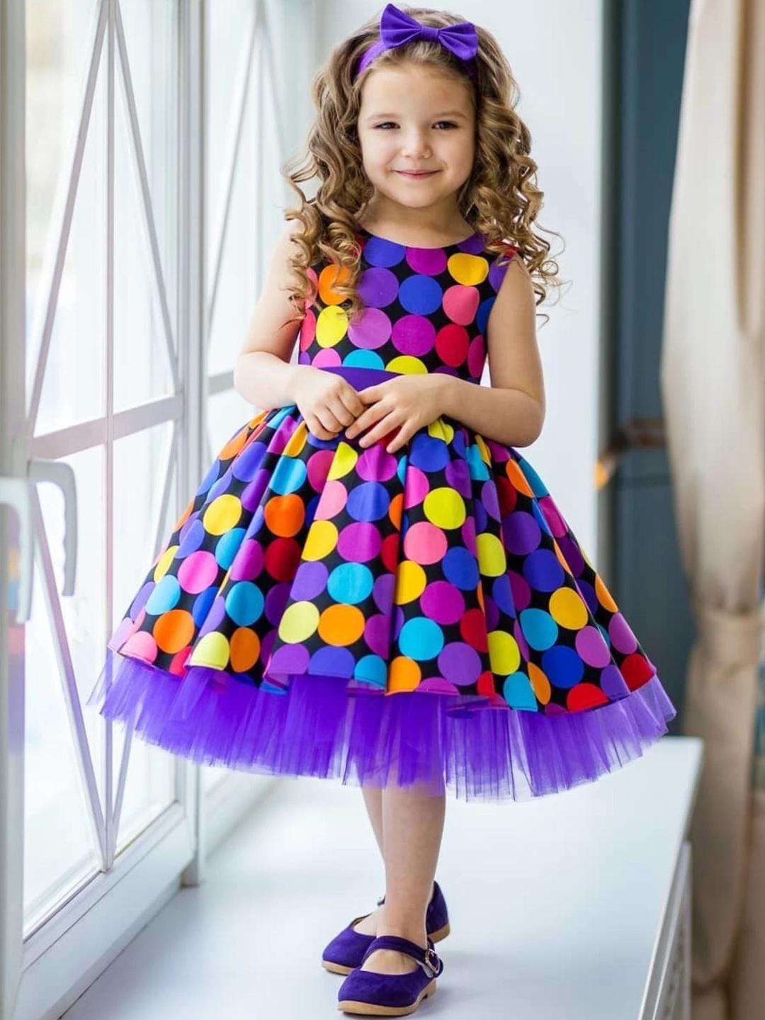 Buy ARIYANGARMENTS Checked Satin Fit & Flare Dress - Dresses for Girls ...