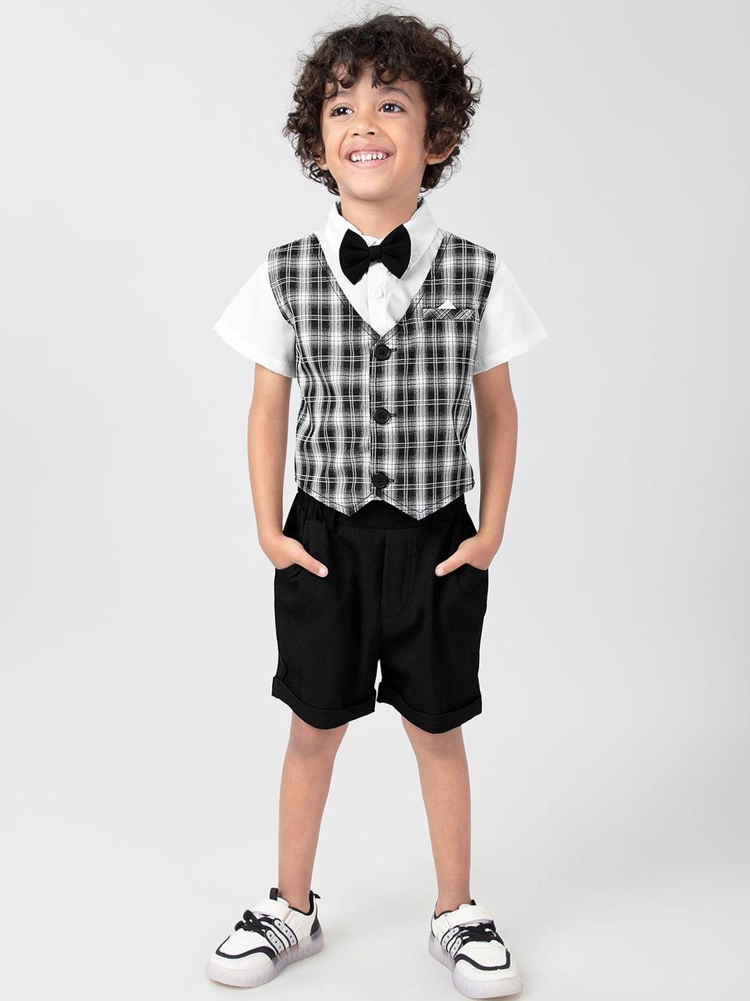 Buy Hopscotch Boys Checked Shirt With Shorts - Clothing Set for Boys ...