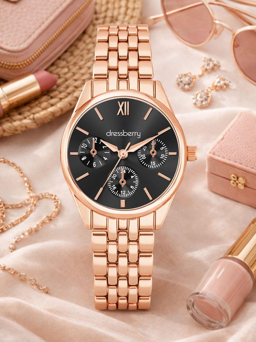 Buy DressBerry Women Dial & Stainless Steel Bracelet Style Straps ...