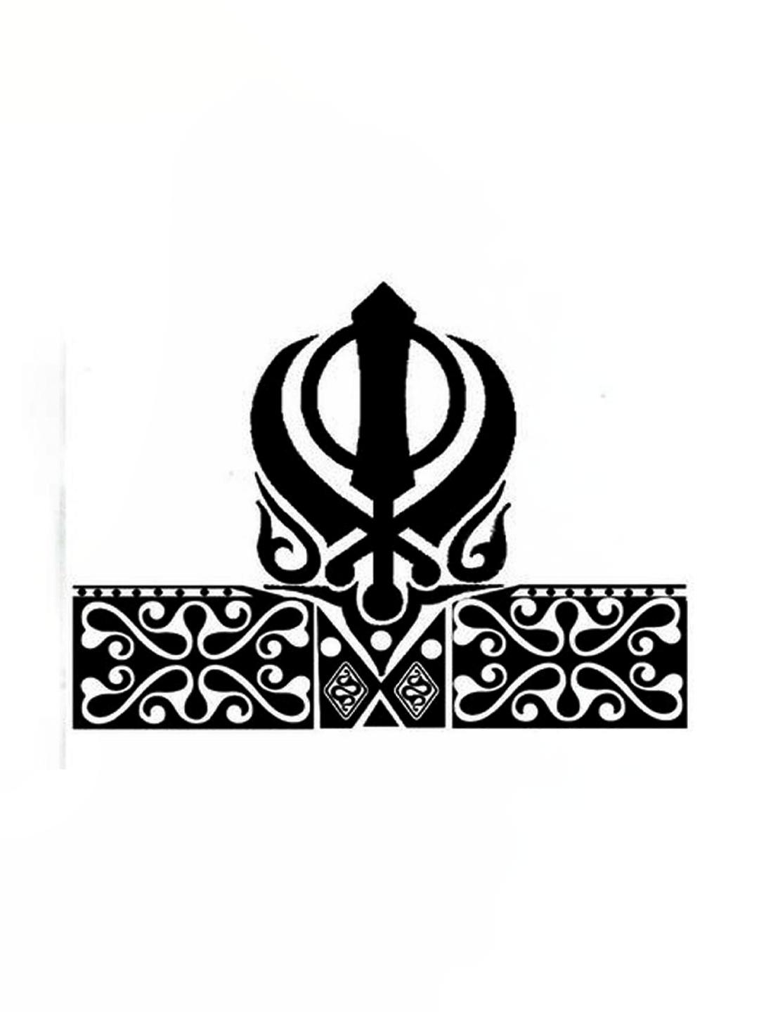 Buy ORDERSHOCK Water Proof Temporary Sikh Spiritual Tattoo - Bindi for ...