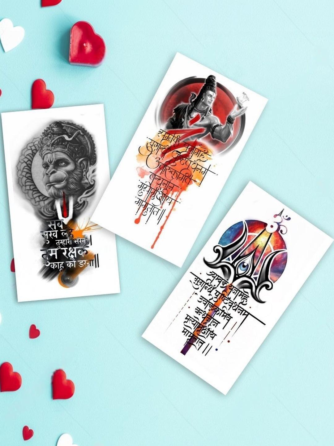Buy ORDERSHOCK Set Of 3 Water Proof Temporary Tattoo - Bindi for Unisex ...