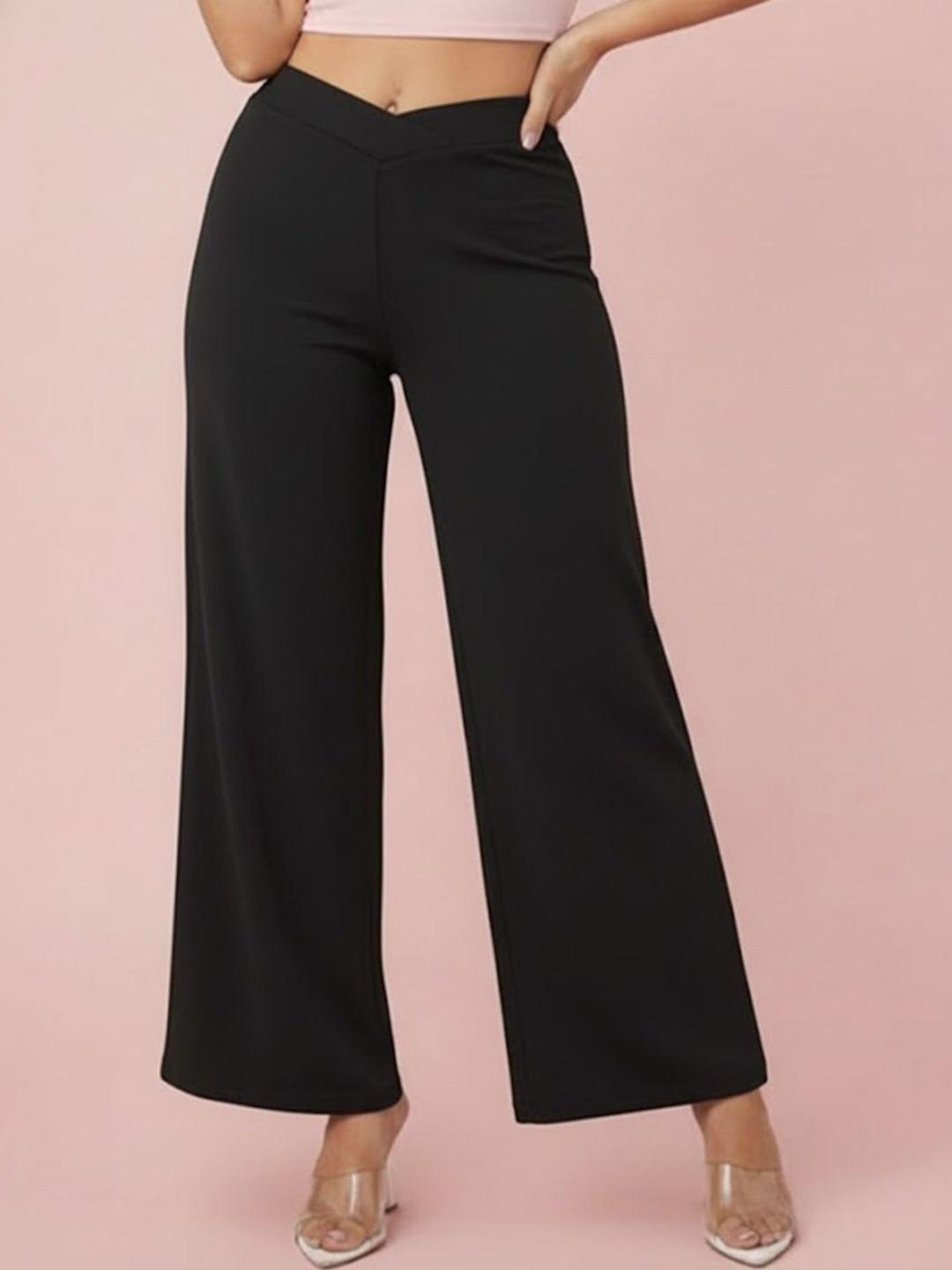 Buy DTR FASHION Women Comfort High Rise Trousers - Trousers for Women ...