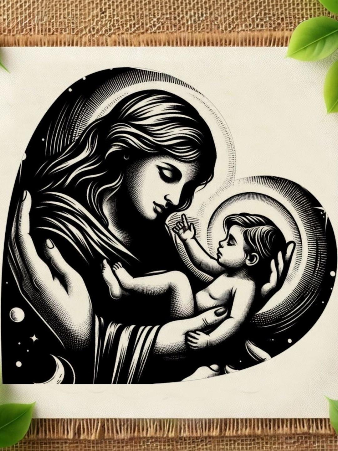 Buy ORDERSHOCK Water Proof Temporary Virgin Mary Tattoo - Bindi for ...