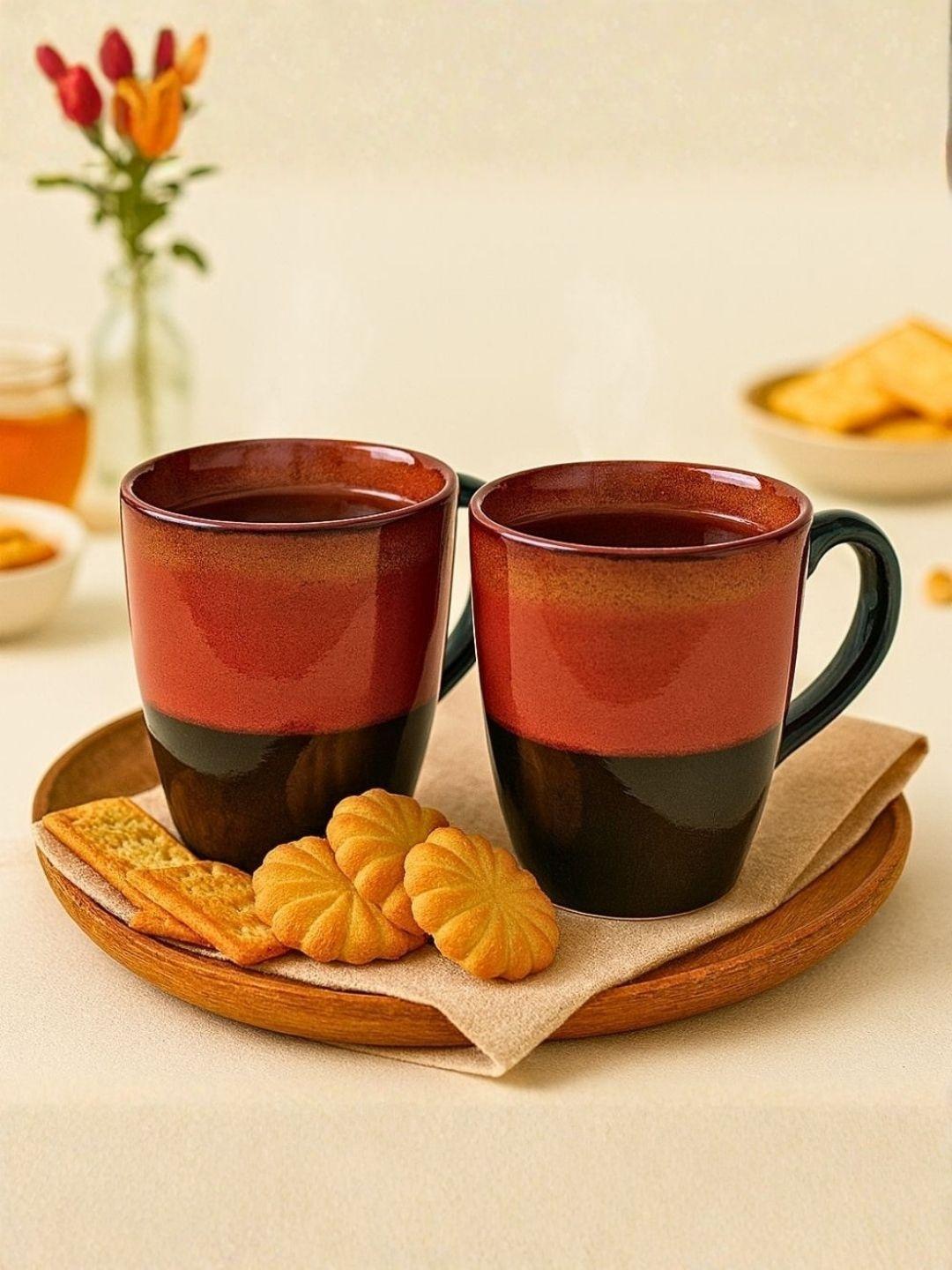 Buy Unravel India Multicoloured Crafted Ceramics Solid Ceramic Glossy ...