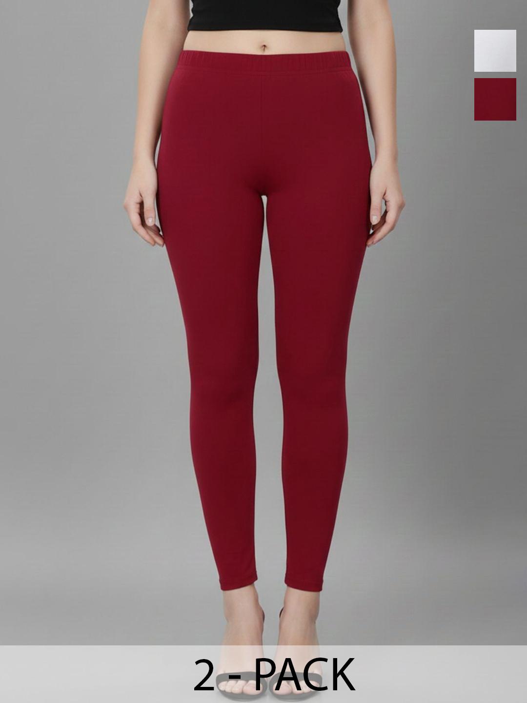 Buy ZAYANQA Pack Of 2 Ankle Length Leggings - Leggings for Women ...