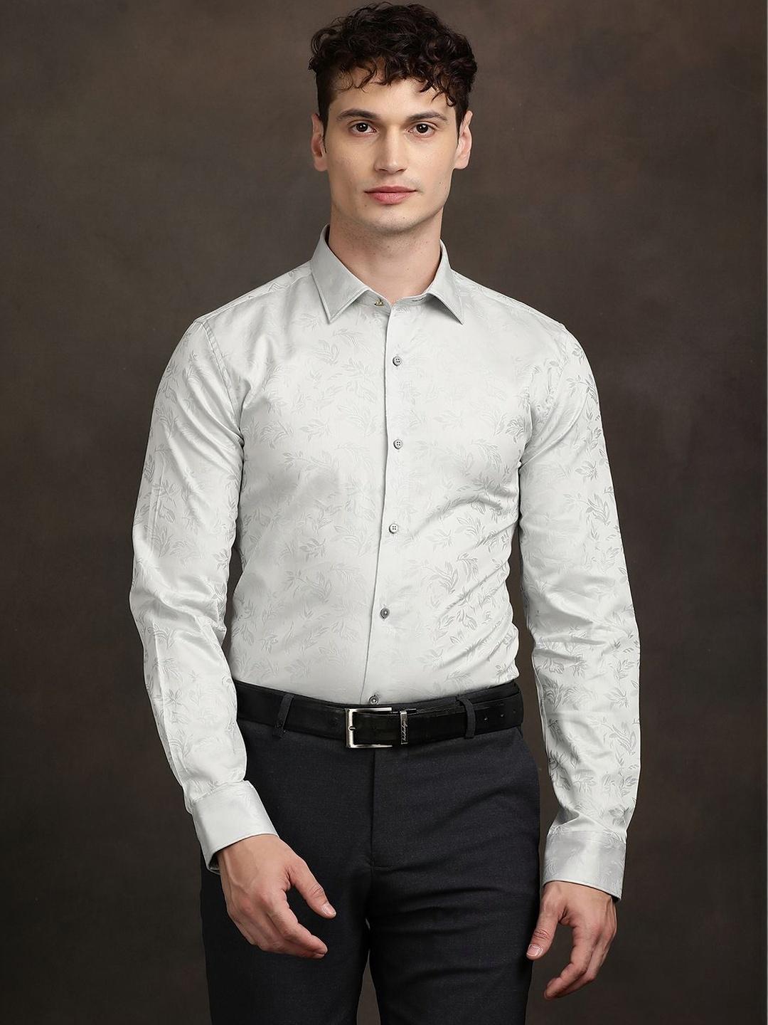 Buy Turtle Men Classic Slim Fit Floral Formal Shirt - Shirts for Men ...