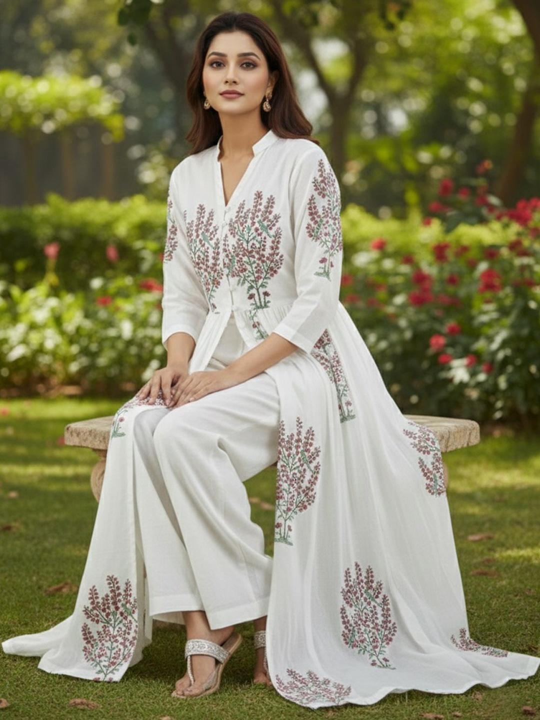 Buy Anouk Rustic Women Ethnic Motifs Printed High Slit Kurta With ...