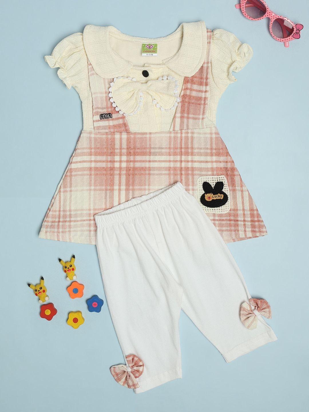 Buy V Mart Girls Checked Top With Pyjamas - Clothing Set for Girls ...