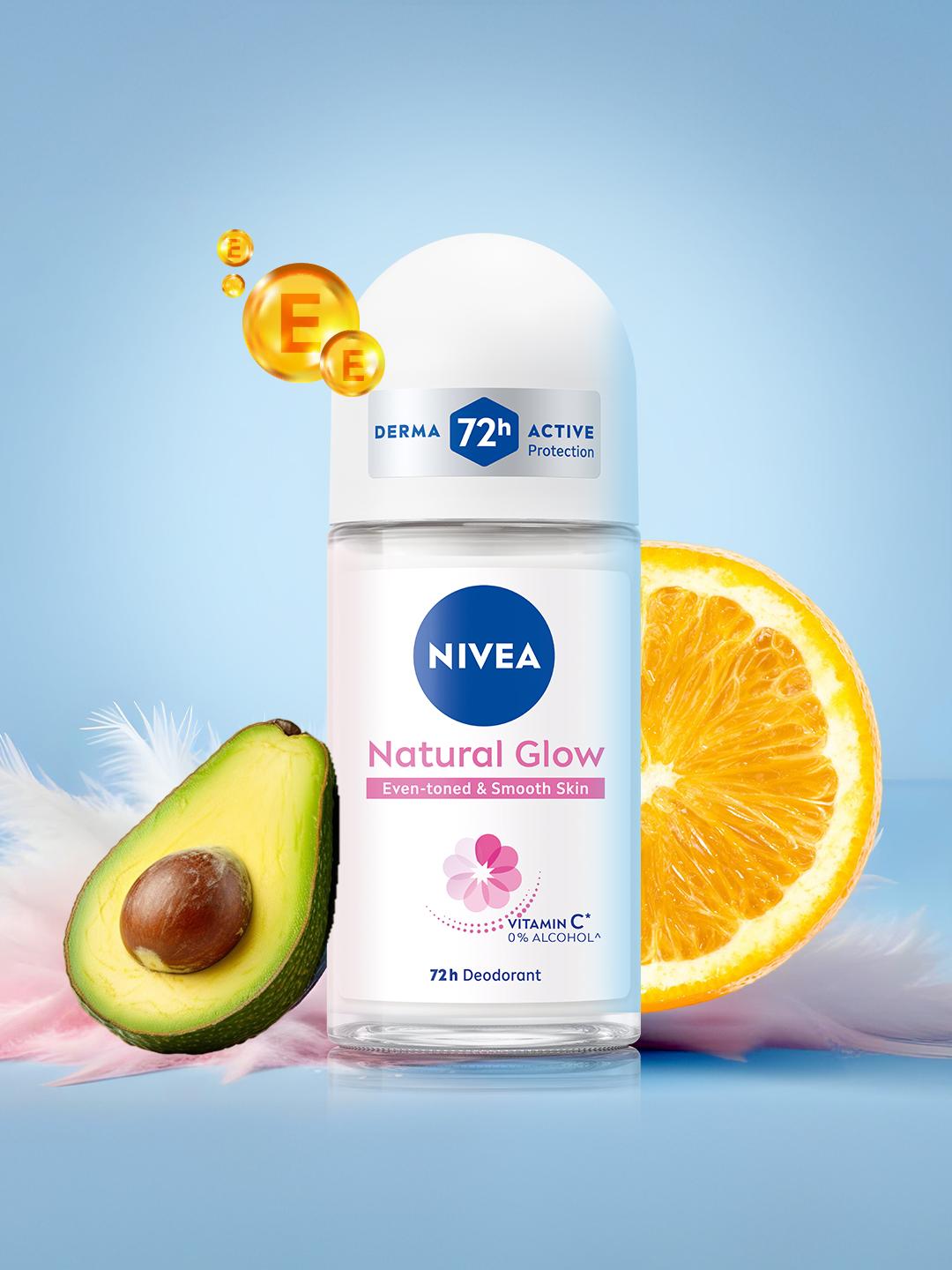 Buy NIVEA Women Natural Glow Smooth Skin 48h Protection Deodorant Roll ...