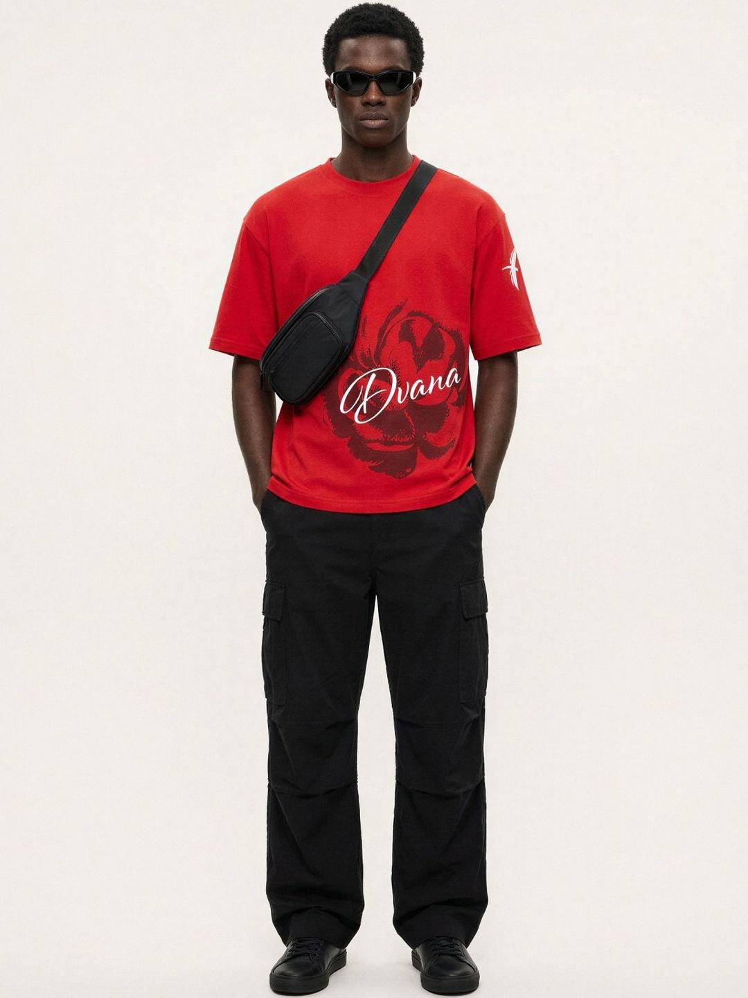 Buy Dvana Realm Men Graphic Printed Round Neck Cotton Oversized T Shirt ...