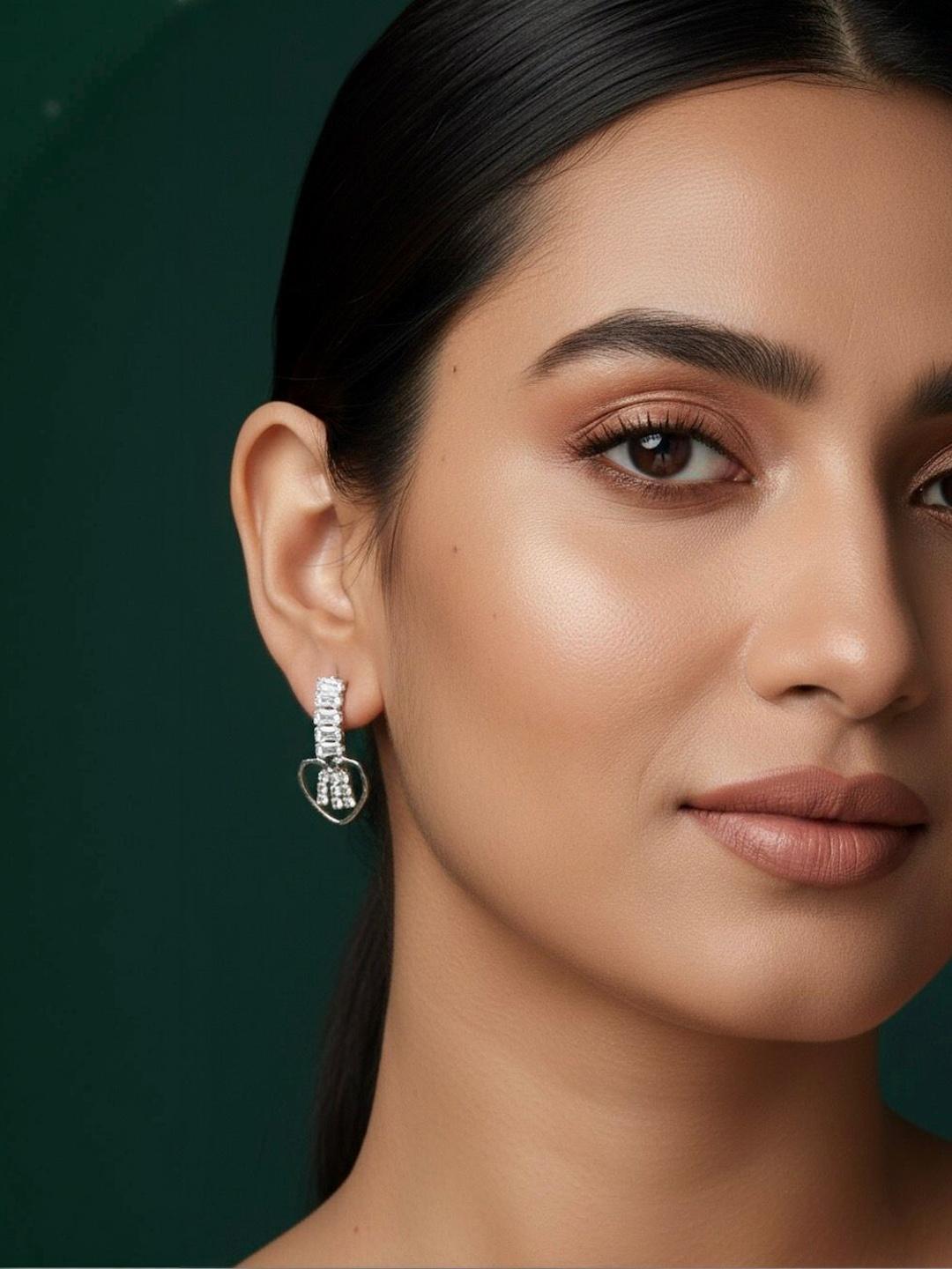 Buy DURATI Heart Shaped Drop Earrings - Earrings for Women 39281163 ...