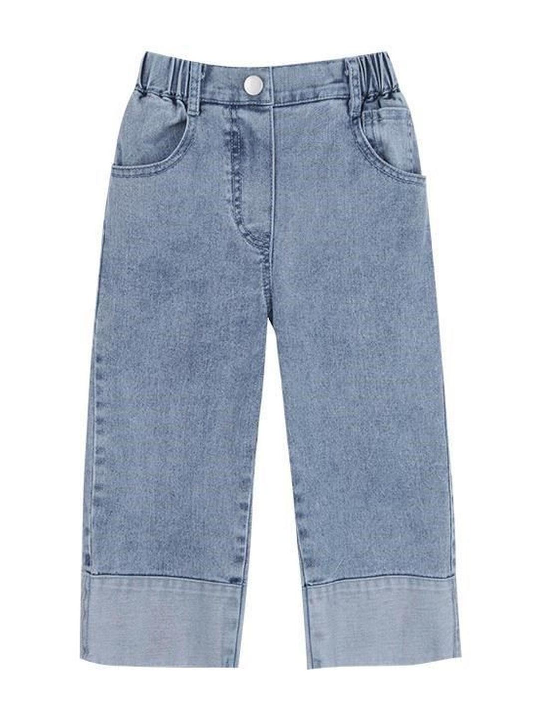 Buy YK Girls Regular Fit Mid Rise Light Fade Jeans - Jeans for Girls ...