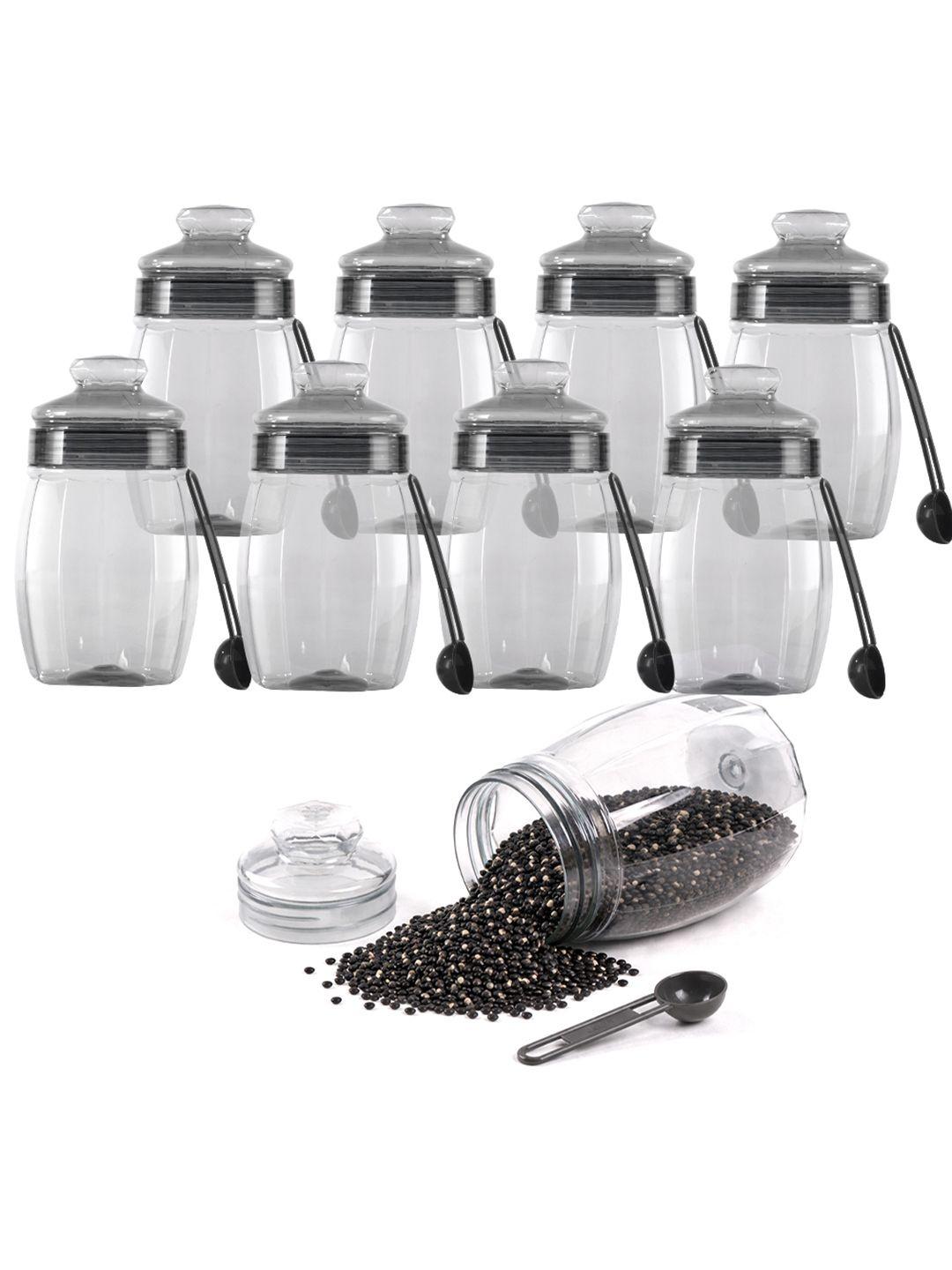 Buy Kuber Industries 9 Pcs Grey Plastic Kitchen Storage Container With ...