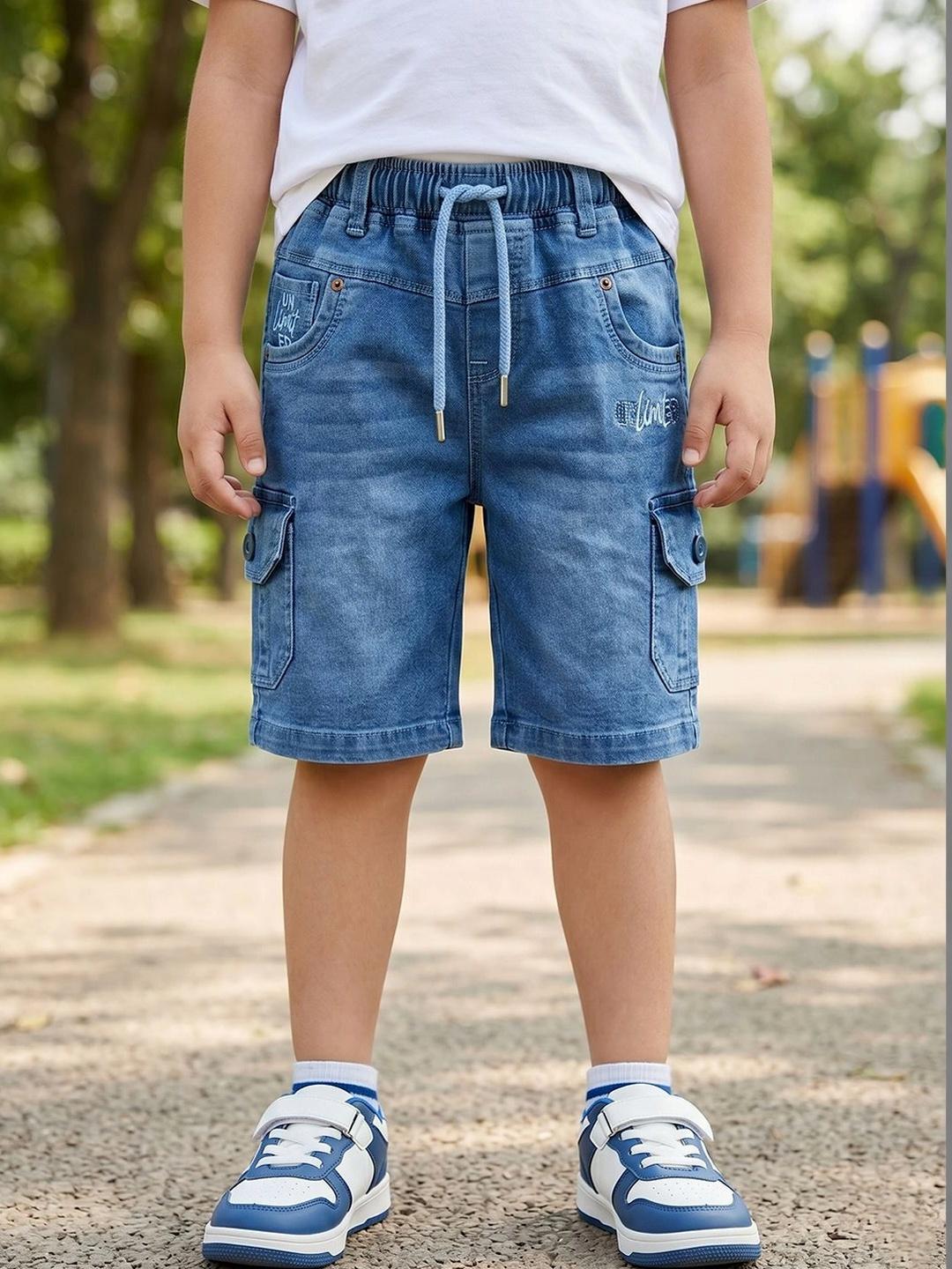 Buy Pixel Punk Boys Washed Cargo Shorts Technology - Shorts for Boys ...