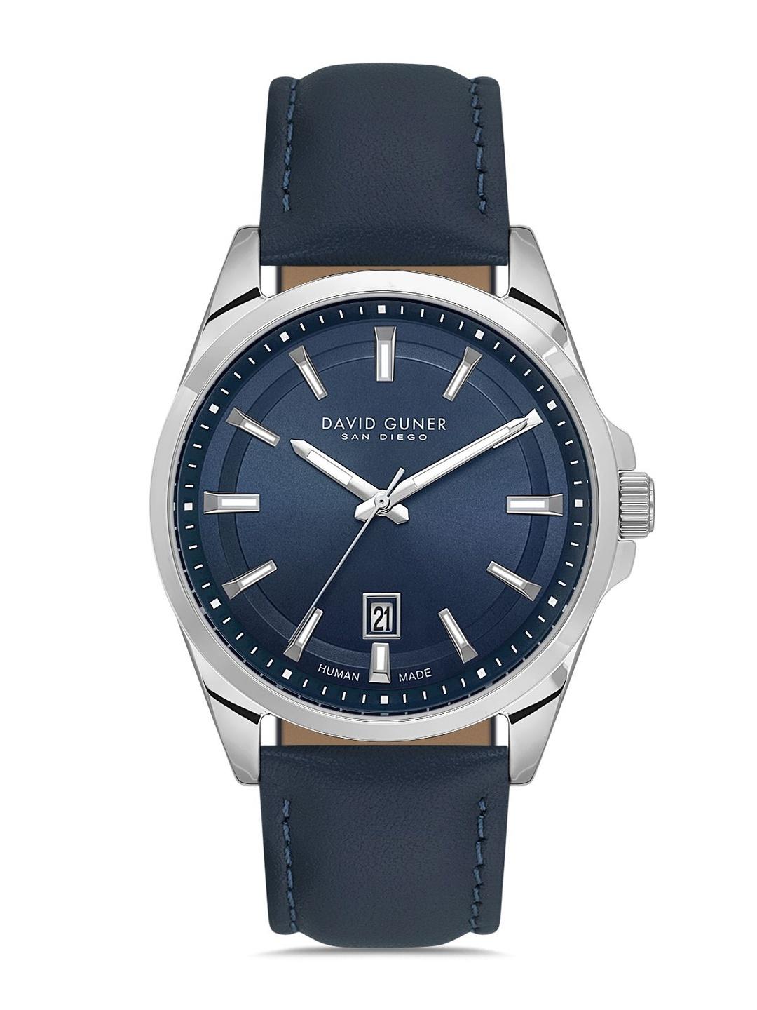 Buy DAVID GUNER Men Dial & Leather Straps Analogue Multi Function Watch ...